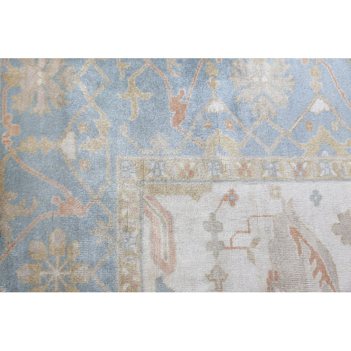 Exquisite Rugs Antique Weave Oushak Hand-Knotted Wool Oriental Area Rug ...