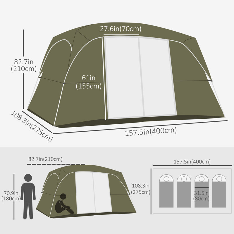 Outsunny 8 Person Tent - Wayfair Canada