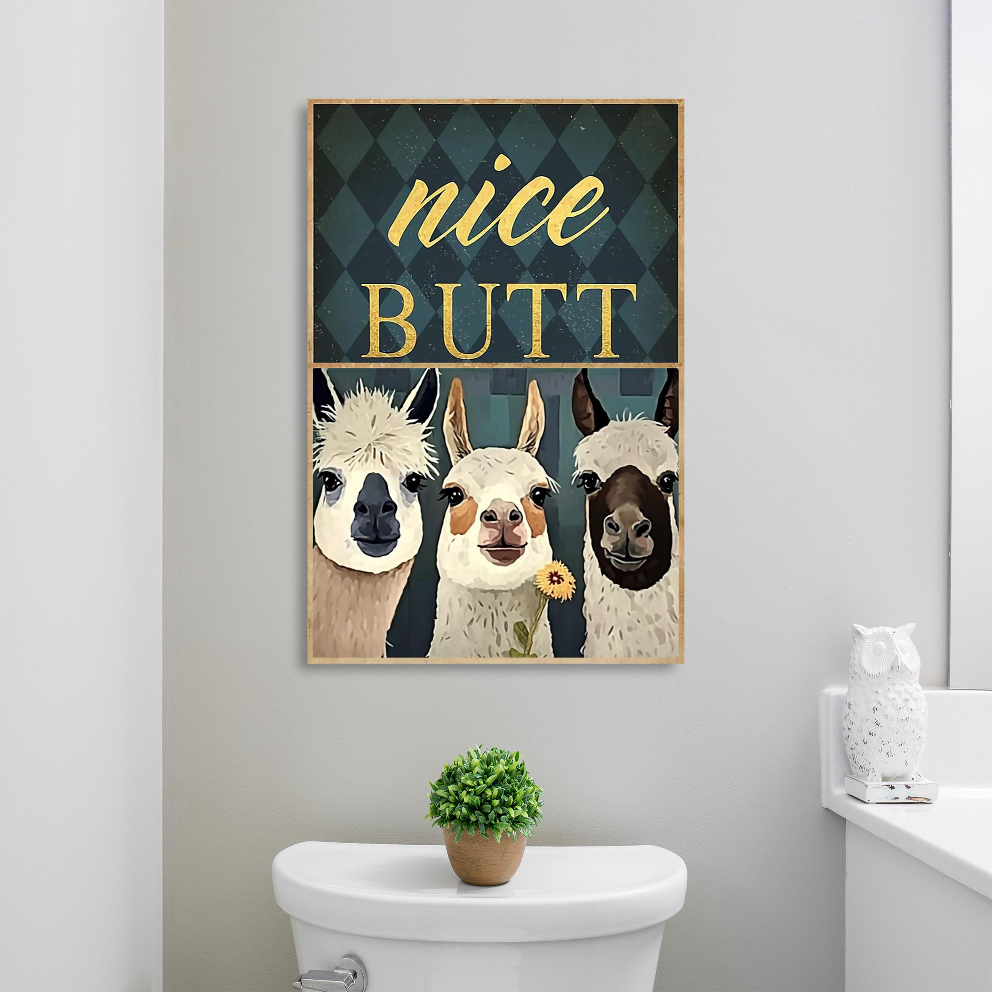 Trinx Three Alpacas Nice Butt 2 - 1 Piece Rectangle Graphic Art Print ...