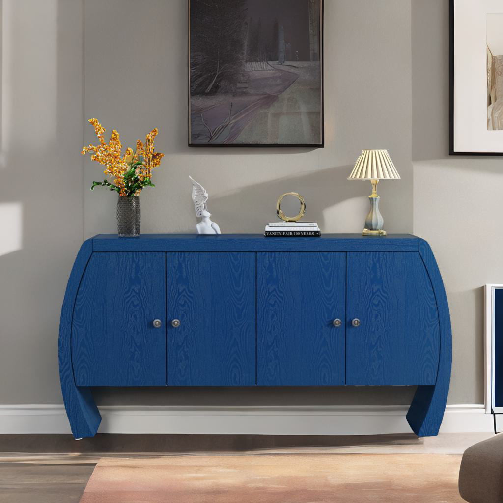 Lark Manor™ Four-door Ash Veneer Storage Cabinet | Wayfair