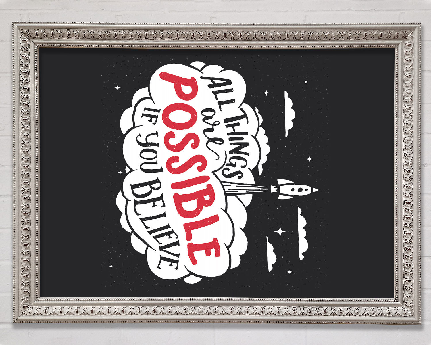 Bright Star All Things Are Possible - Single Picture Frame Art Prints ...