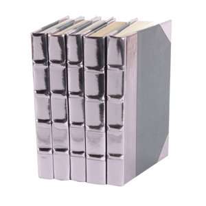 Leather Books 5 Piece Exotic Croc II Decorative Book Set | Perigold