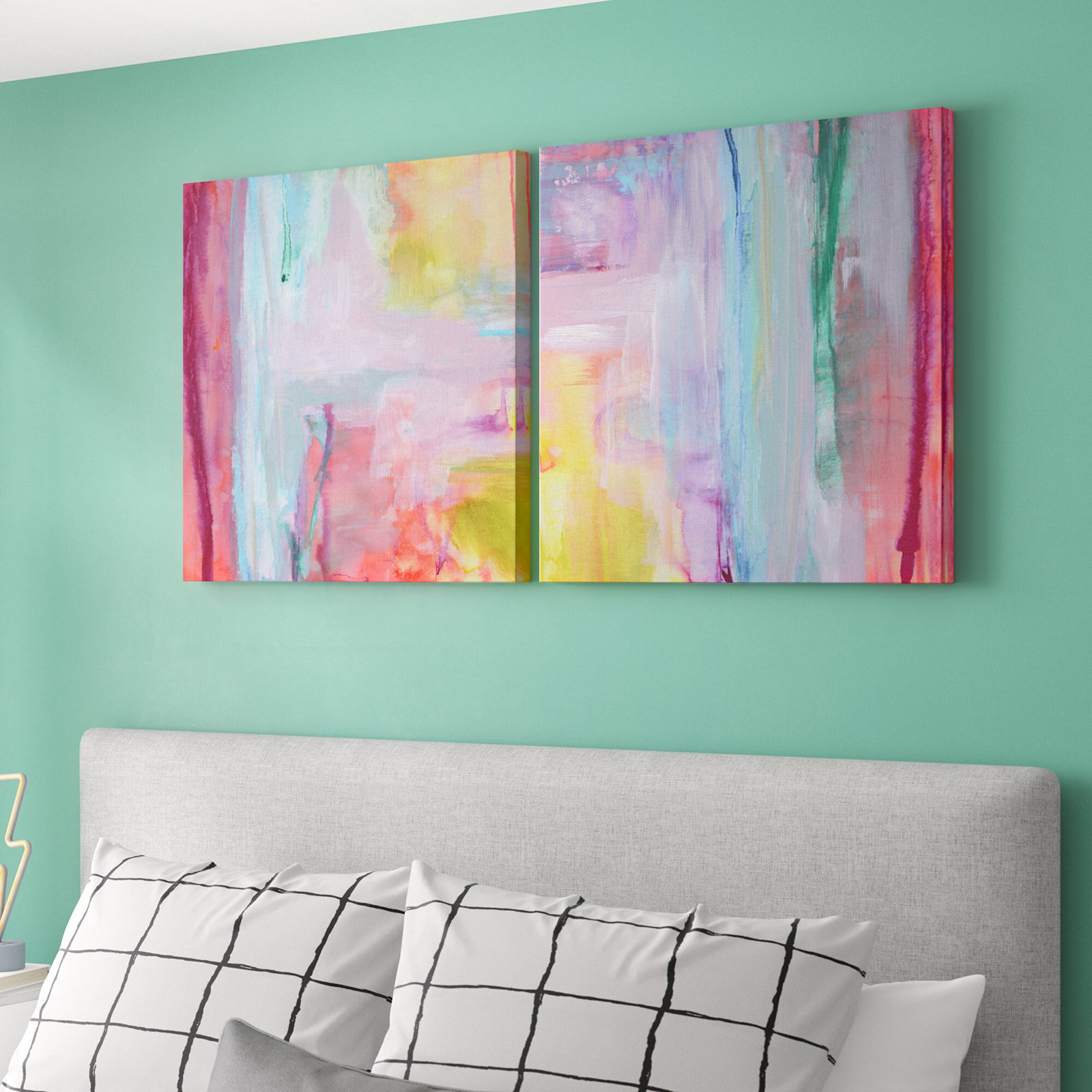 Wade Logan® Rainbow's Edge I - 2 Piece Wrapped Canvas Print Set ...