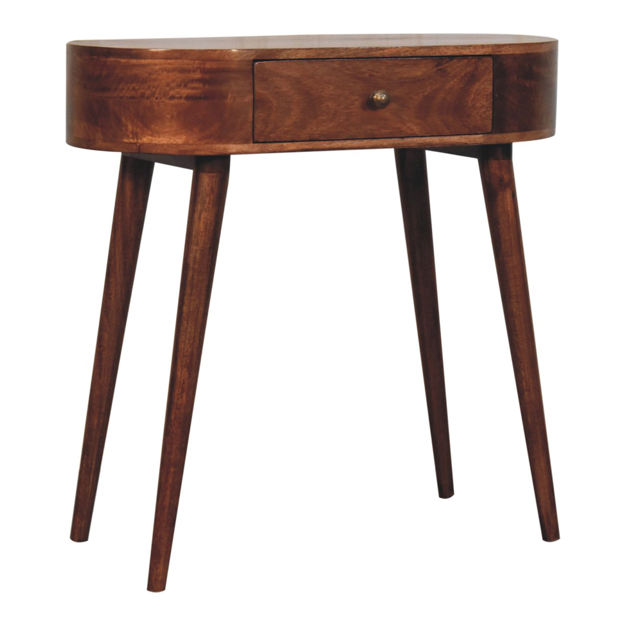 Corrigan Studio® Solid Wood California Rounded Small Console Table ...