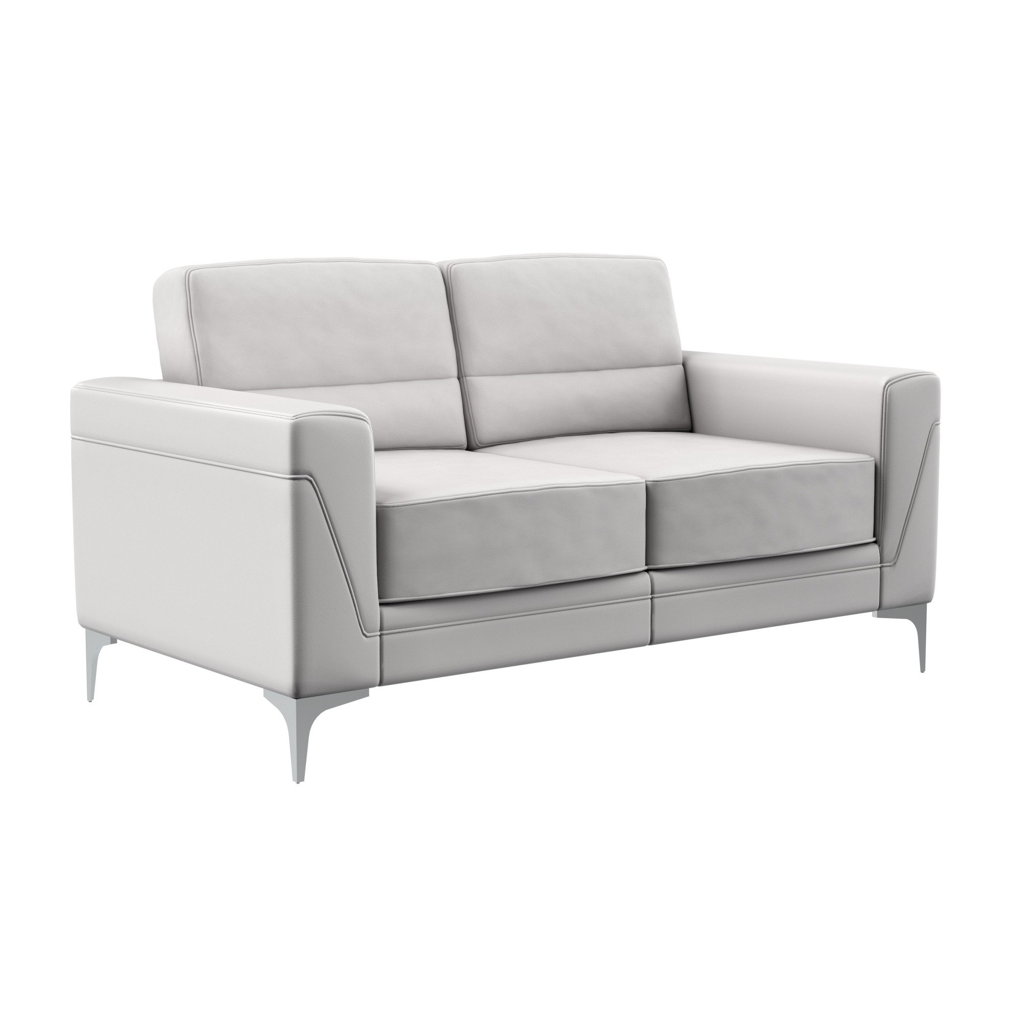 Ivy Bronx PVC padded sofa in light gray | Wayfair