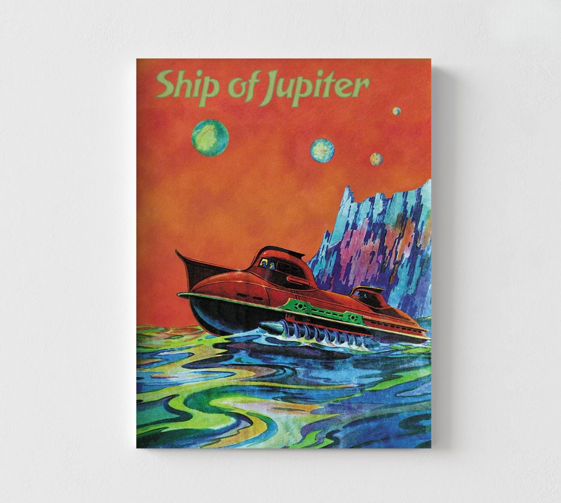 WeFrameArt Old School Jupiter Poster Print, Deep Space Wall Art, Retro ...