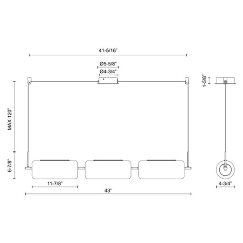 Kuzco Lighting Hilo 3 - Light Kitchen Island Linear LED Pendant | Wayfair