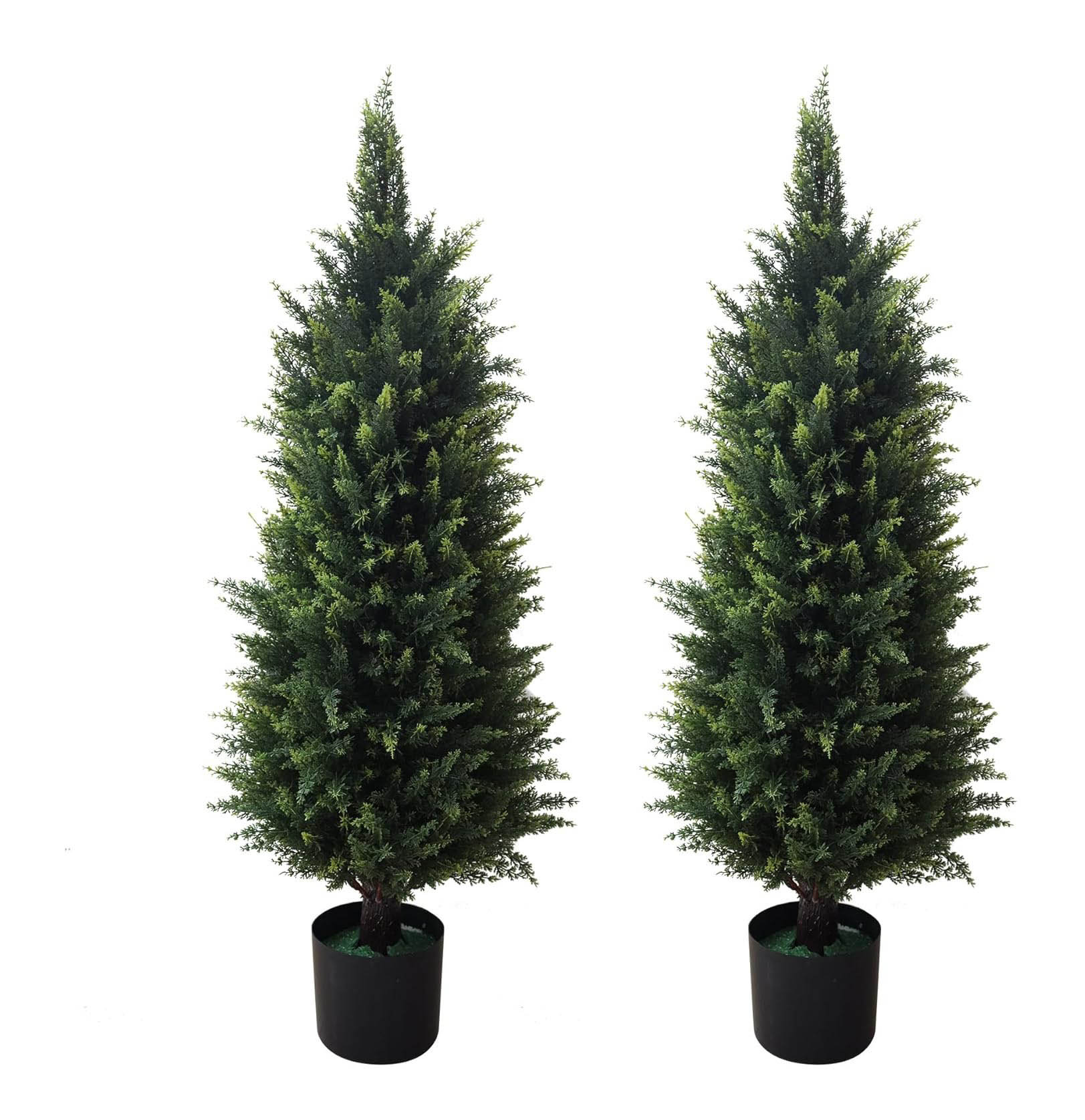 Primrue 2 Pack Artificial Cedar Topiary Trees For Outdoor Front Porch ...