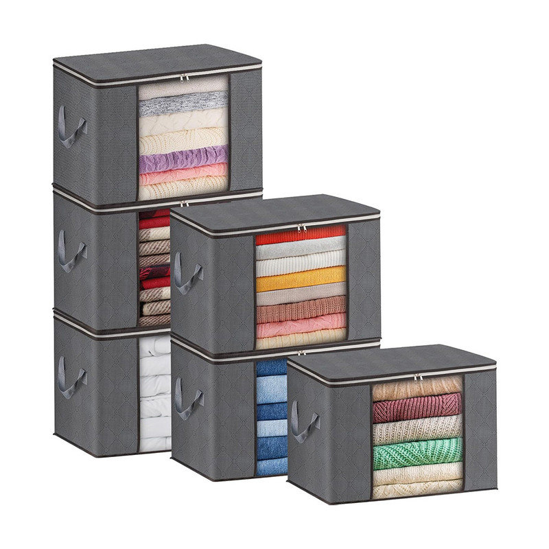 Latitude Run® Storage Bags 90L Large Clothes Storage Bags 6 Pack ...