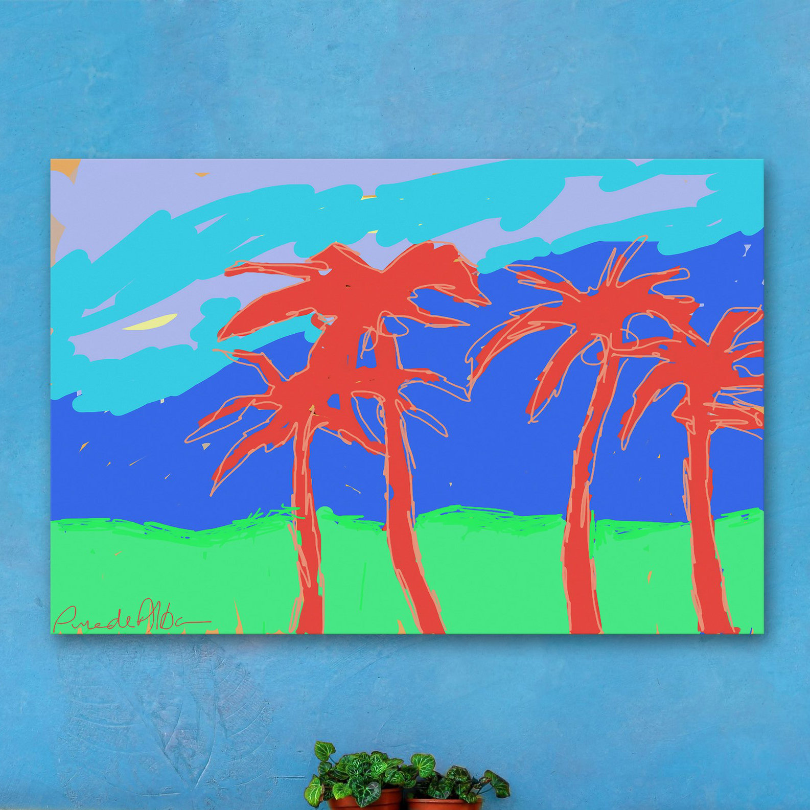 Marmont Hill « california palms » par arthur pina, reproduction d’art ...