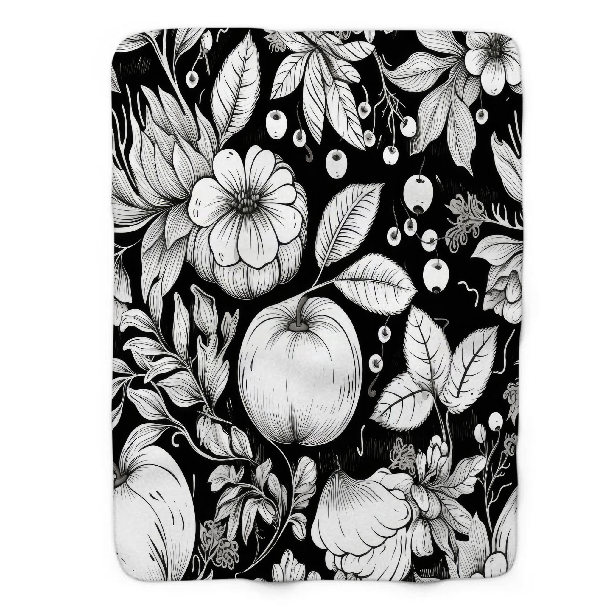 MentionedYou Monochrome Fall Essence - 1 Piece Premium Sherpa B Throw ...