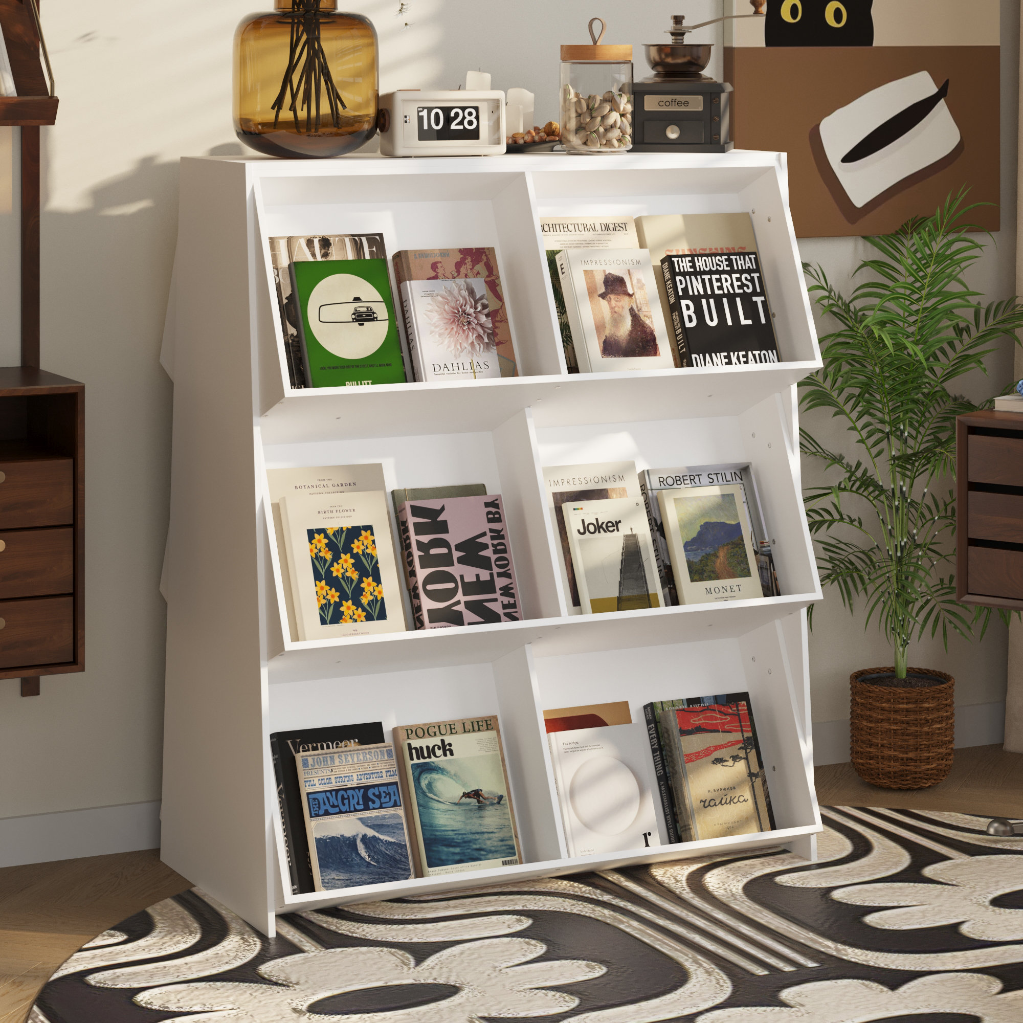 Isabelle & Max™ Modern Double-Sided Magazine Rack And Bookshelf ...