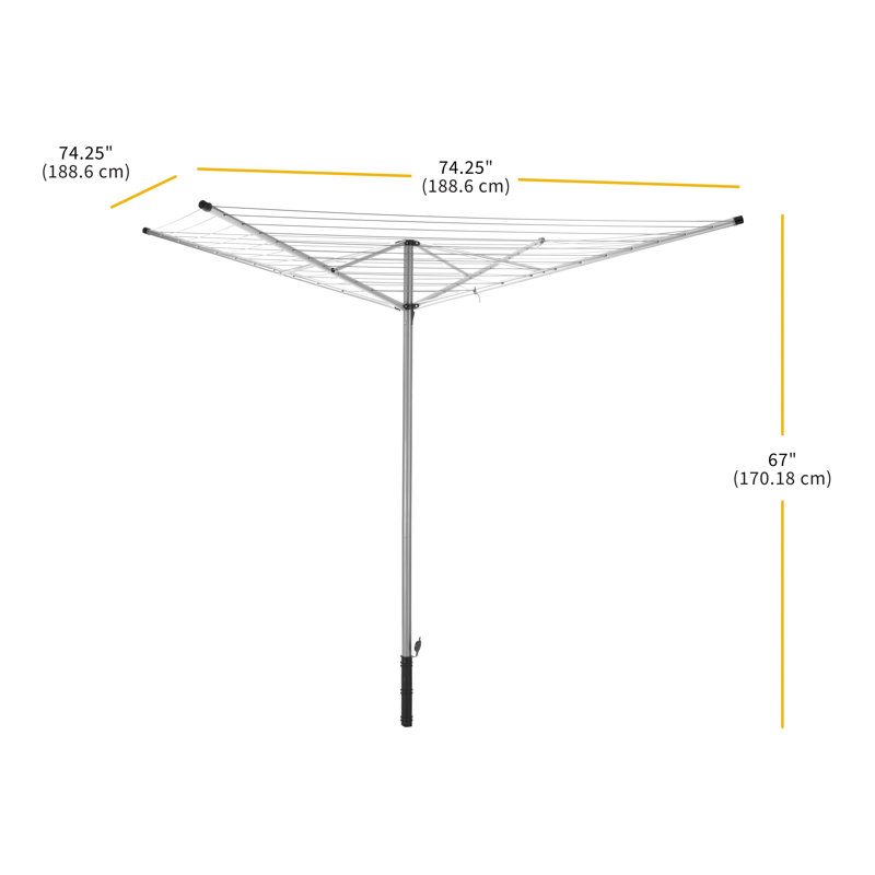 Ivy Bronx Rotary Outdoor Clothes Dryer | Wayfair