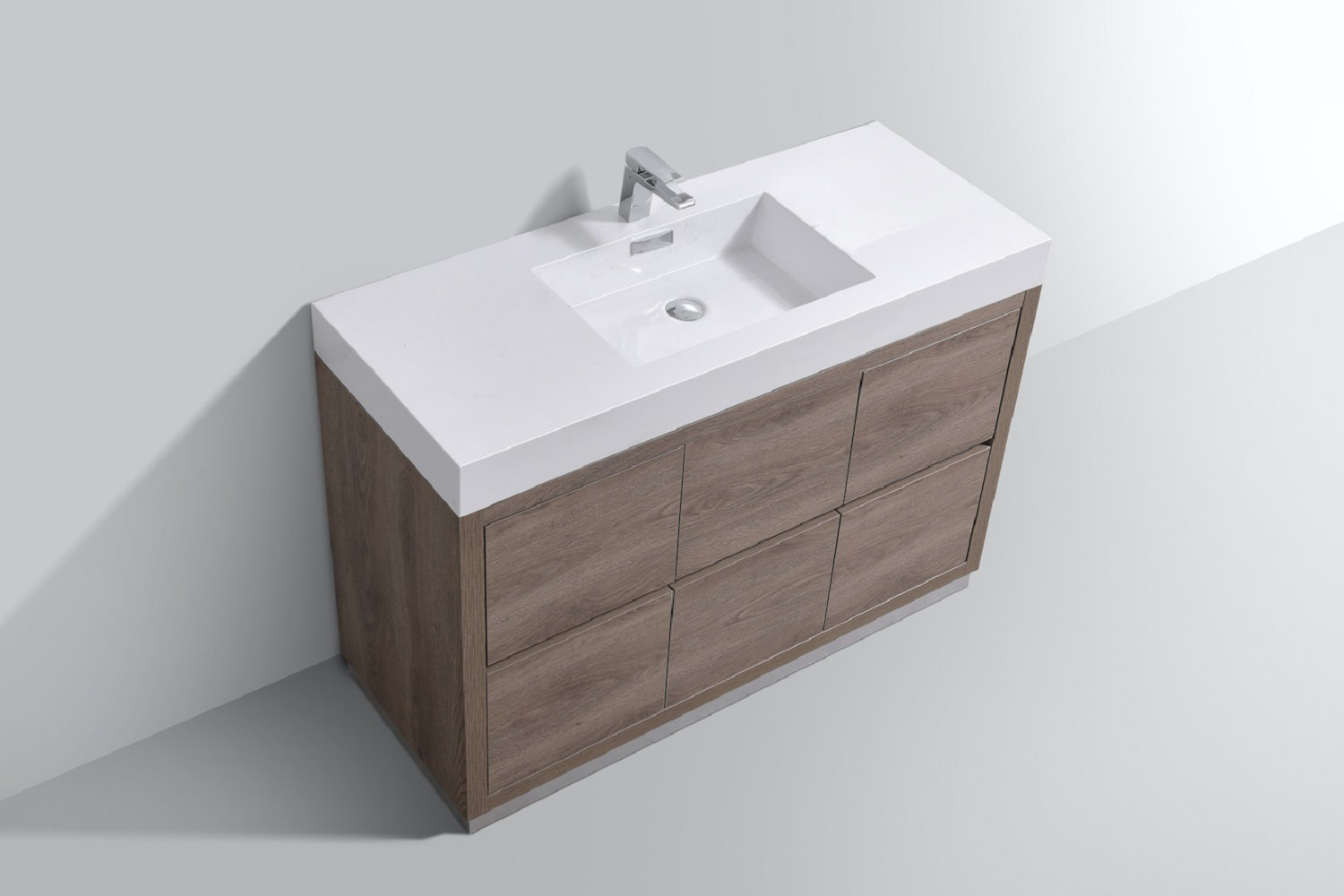 Wrought Studio™ Capriola Bliss Butternut 47" Single Bathroom Vanity Set ...
