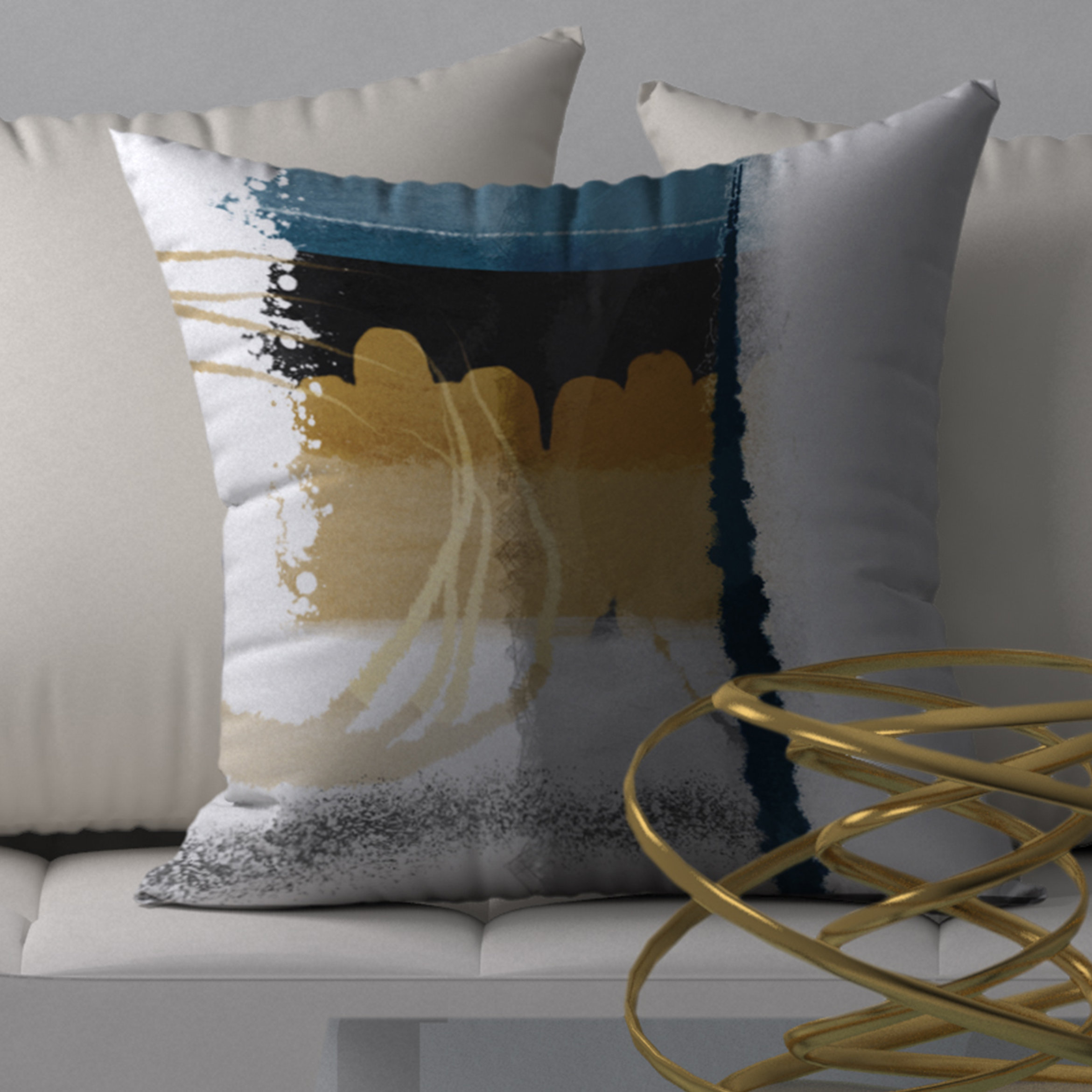 LeRoi Products Abstract Reversible Throw Pillow | Wayfair