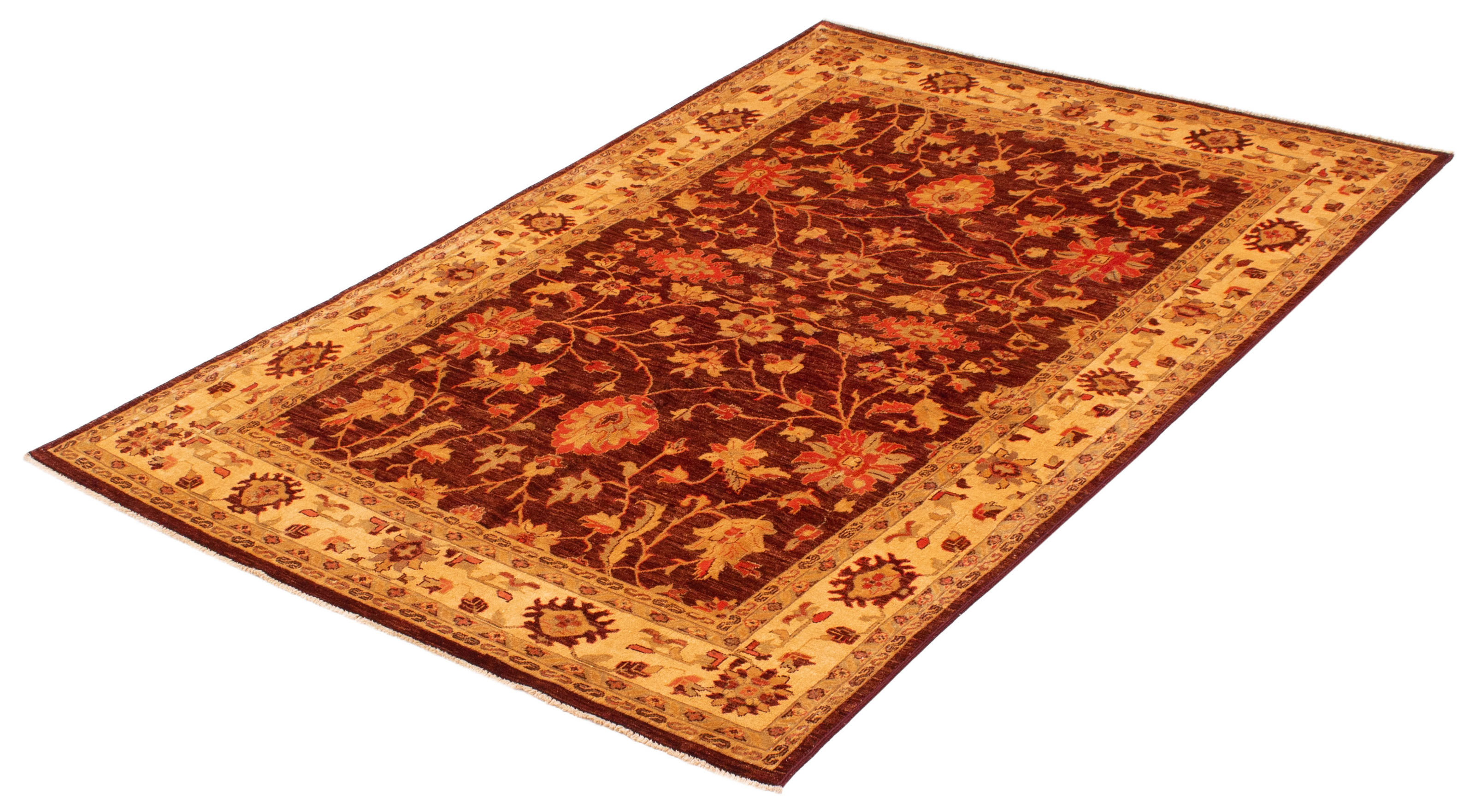 Isabelline Chobi Finest Dark Burgundy Rug 6''0" X 9''0" | Wayfair