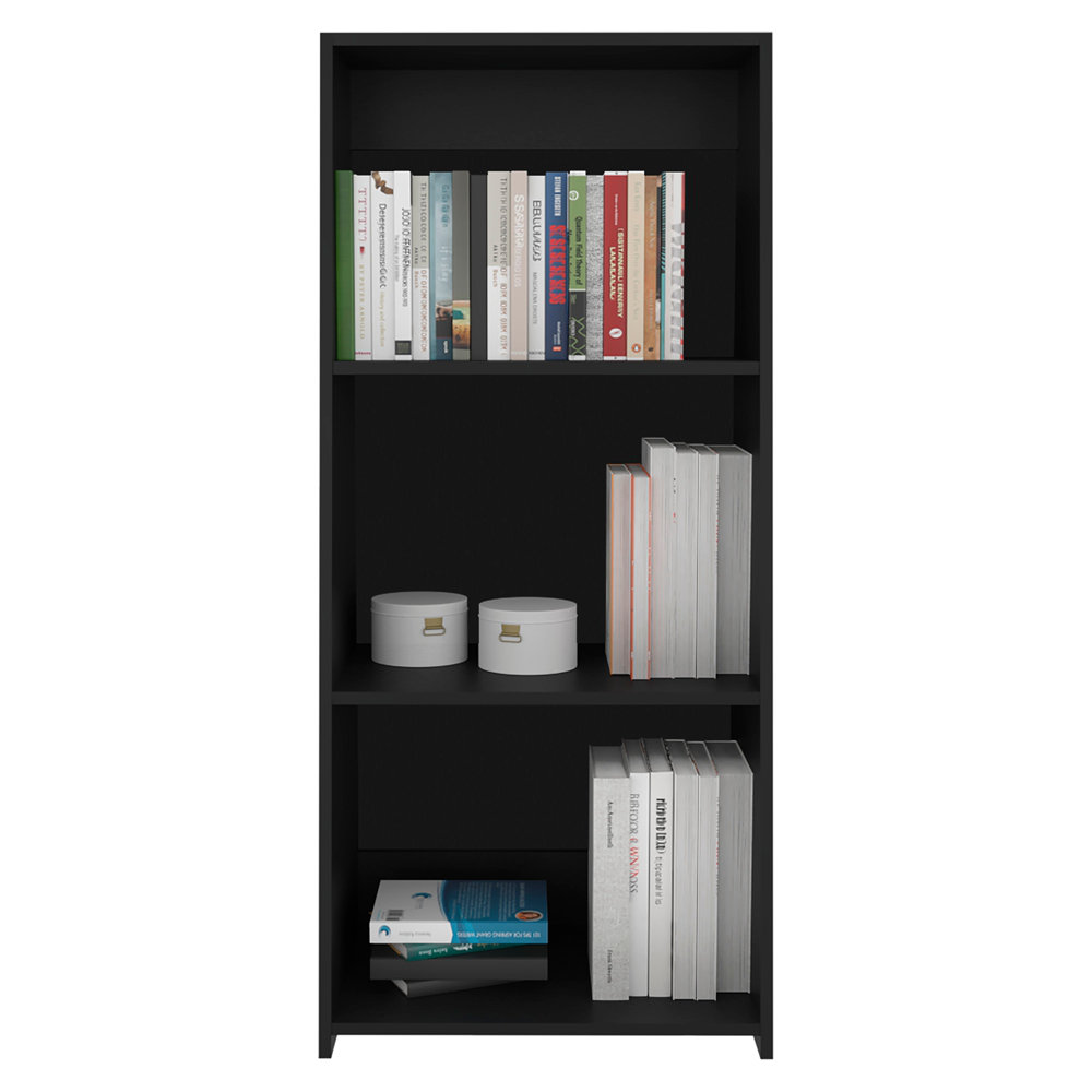 Latitude Run® Sleek Slanted Ladder Bookcase with Three Tier Shelves for ...
