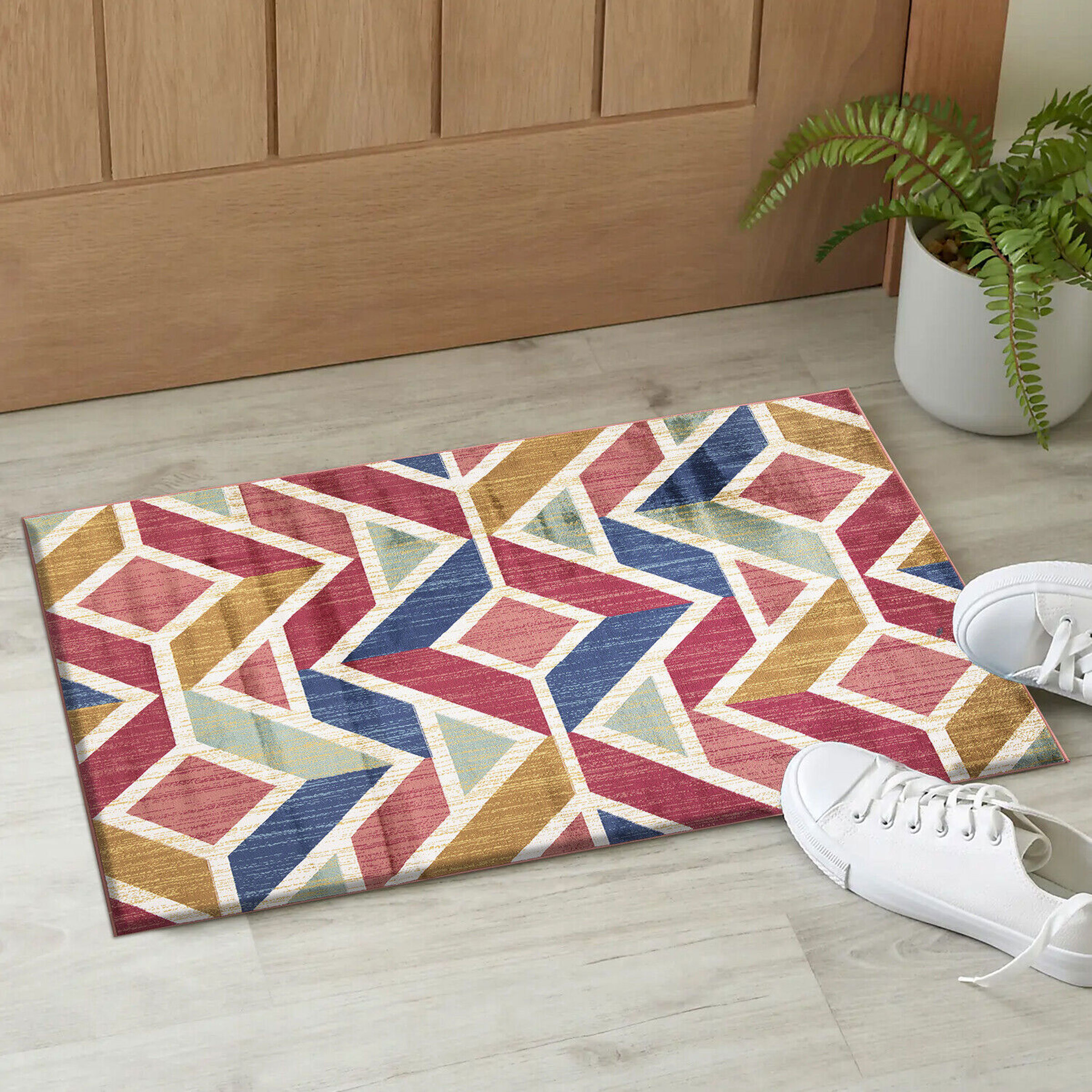 George Oliver Teneyck Ikat Indoor / Outdoor Area Rug | Wayfair.ie