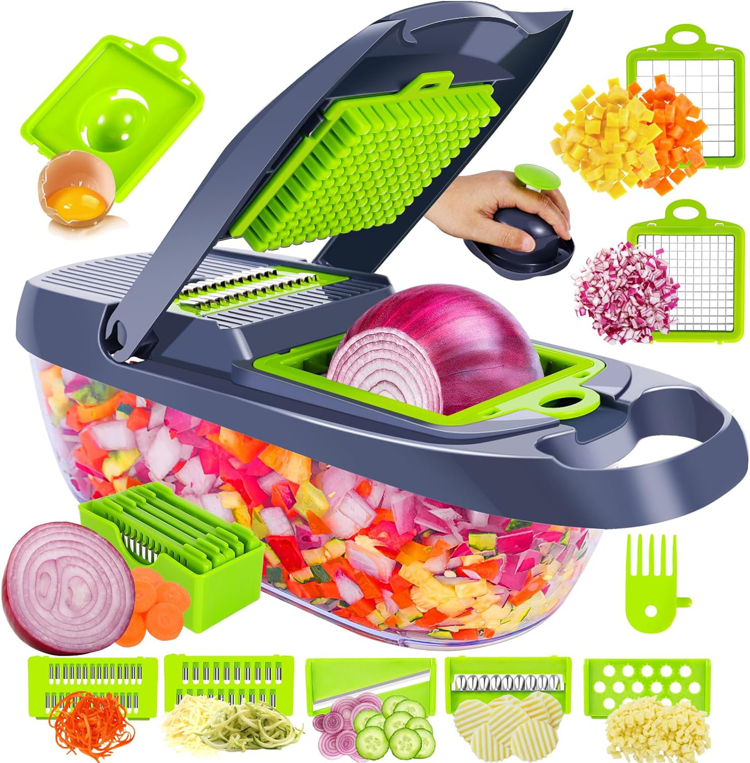 HOMEFRESH ENTERPRISES LLC Multifunctional 12-IN-1 Kitchen Vegetable ...