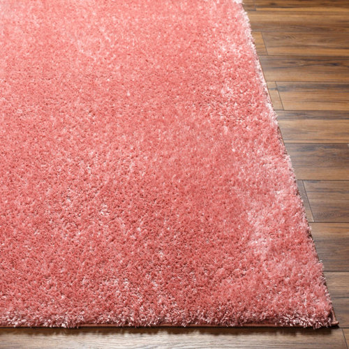 Mercer41 Gehlbach Performance Pink Plush Pile Area Rug | Wayfair