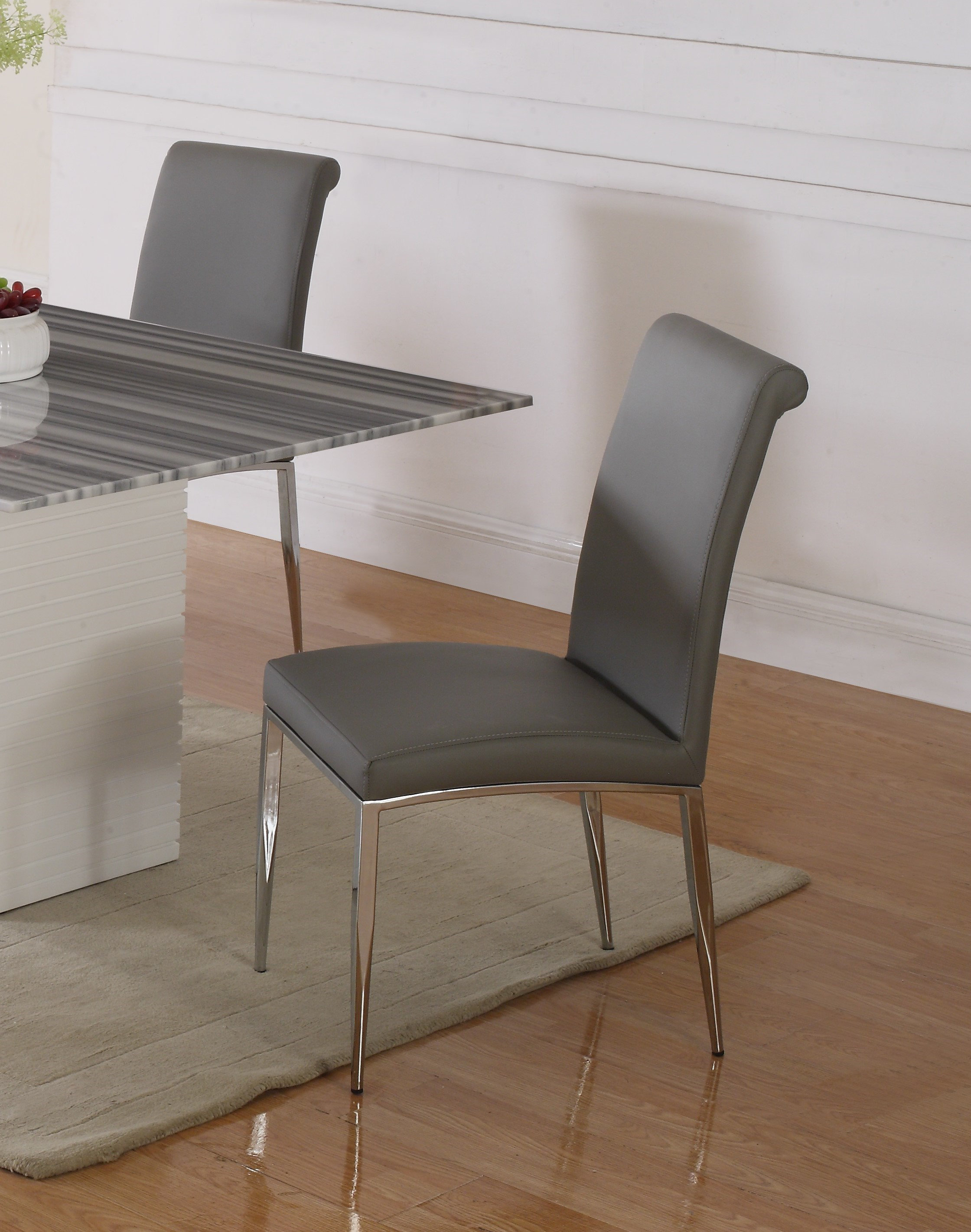 Orren Ellis Alexis Contemporary Side Chair w/ Steel Legs - 4 per box ...