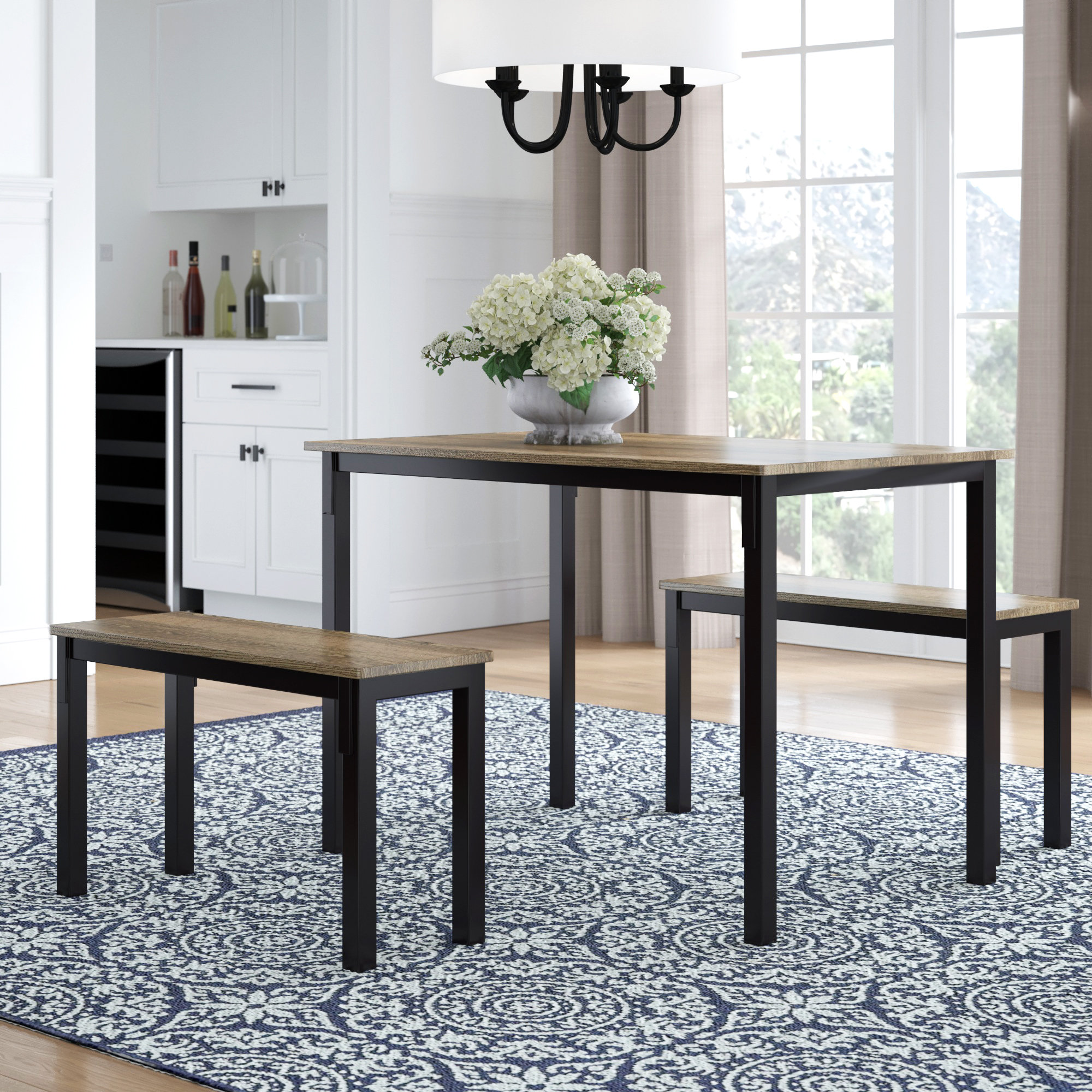 Union Rustic Aliehs 4 - Person Dining Set & Reviews | Wayfair