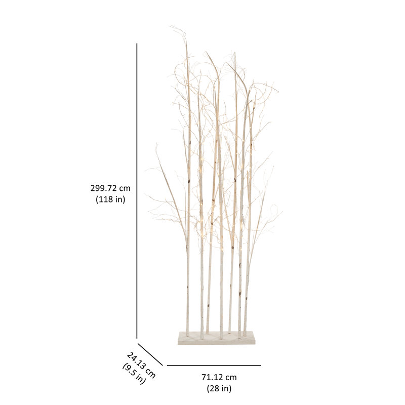 The Holiday Aisle® Large White Birch Tree with 240 LED Lights & Reviews ...