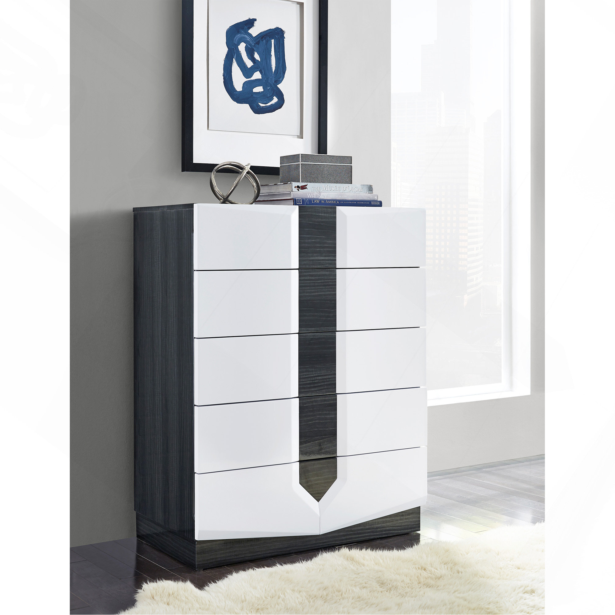 Brayden Studio® VIOS ZEBRA WHITE HG CHEST | Wayfair