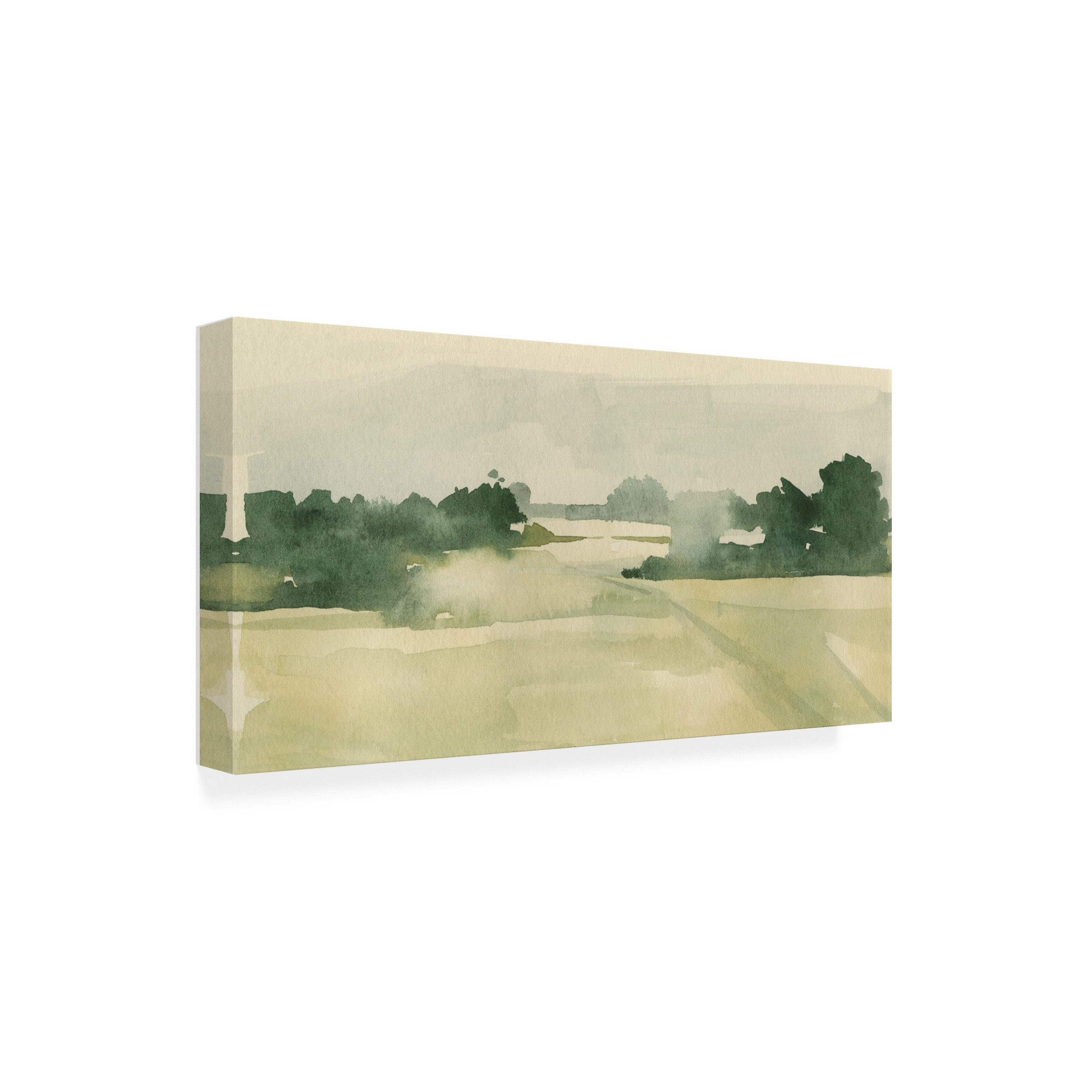 Winston Porter Watercolor Pasture I by Emma Caroline Canvas Art | Wayfair