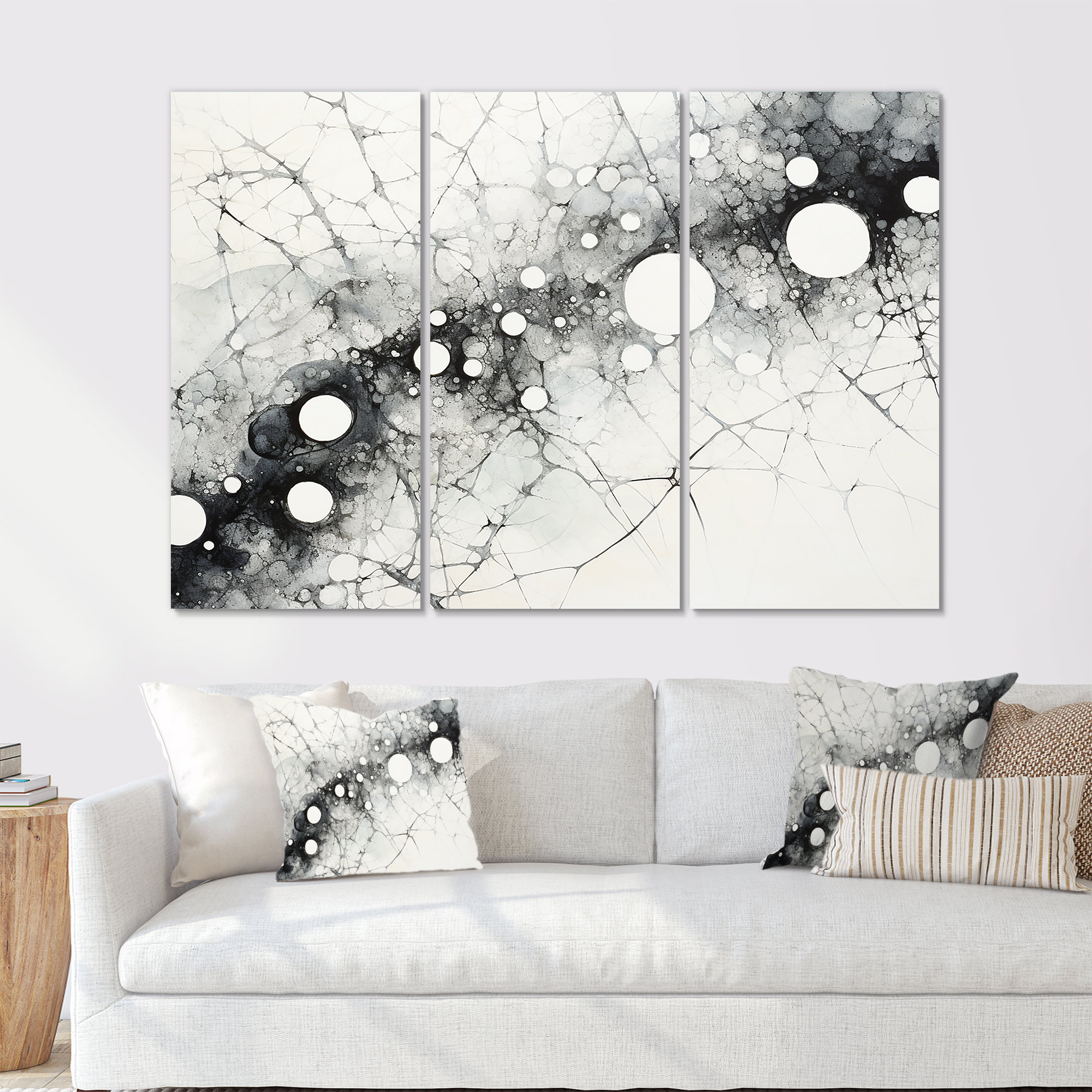 Ivy Bronx Future Ink Monochrome Neural Networks - Minimalism Line Wall ...