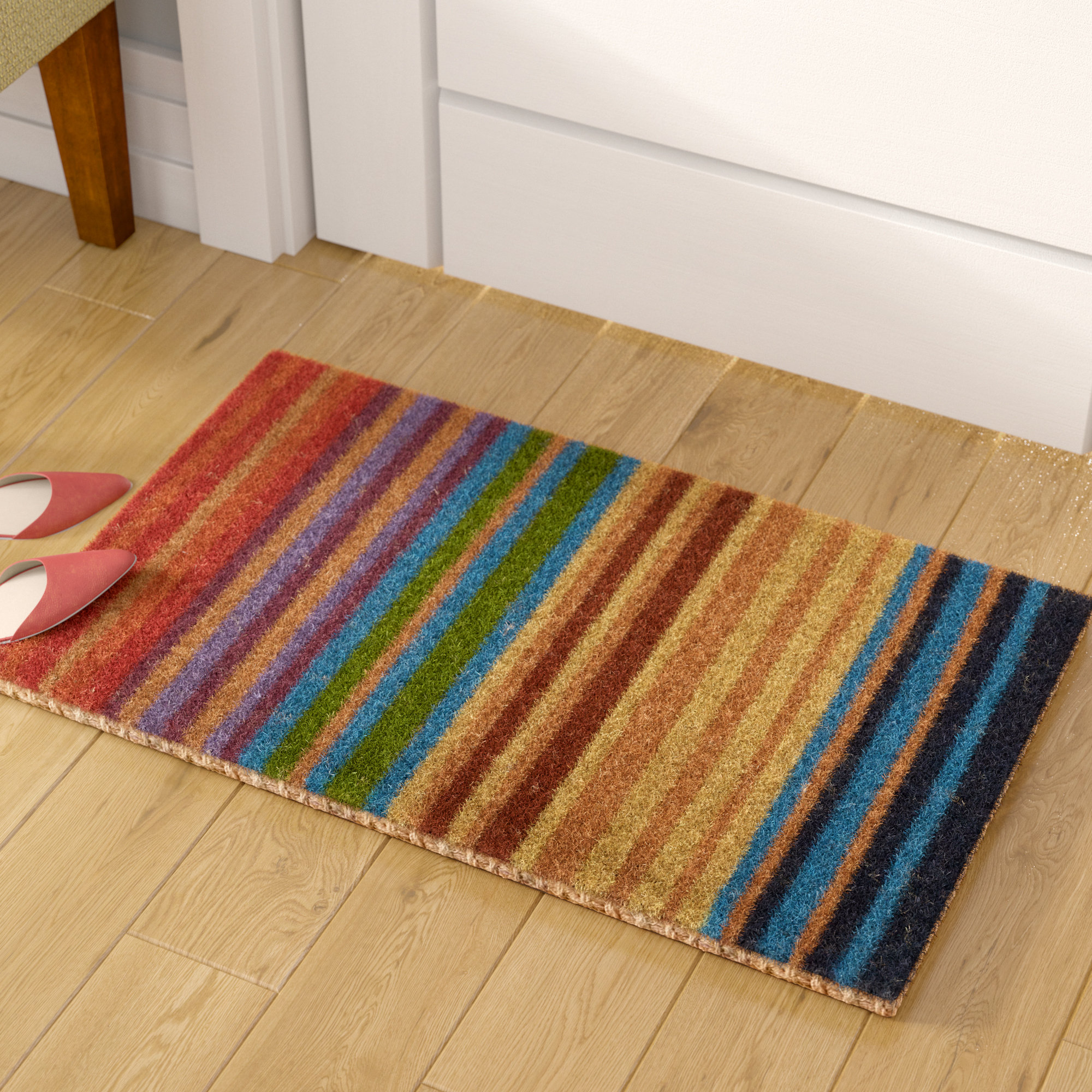 Latitude Run® Sturbridge Rainbow Extra – Thick Handwoven Coconut Fiber ...