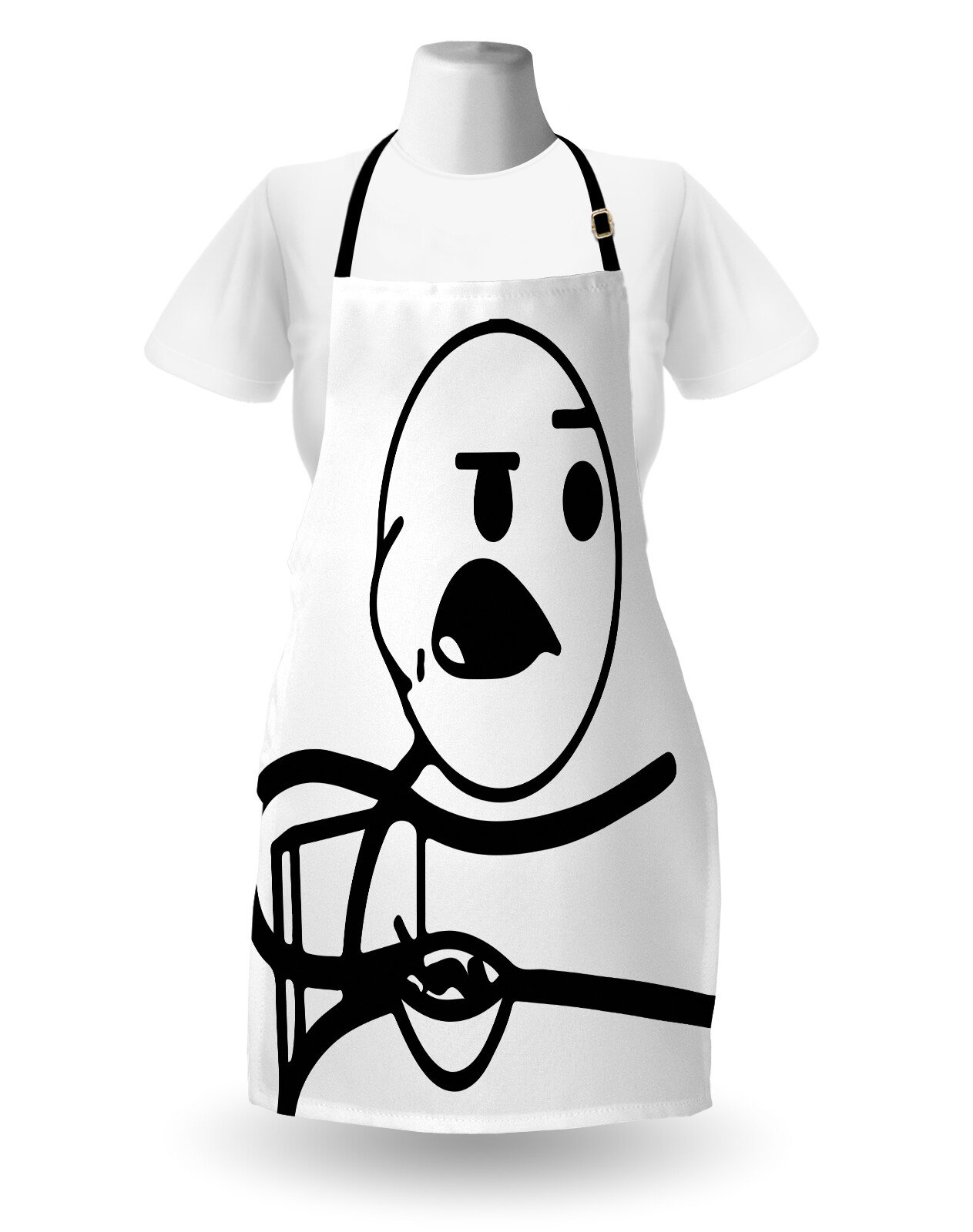 East Urban Home Humor Apron Unisex, Grumpy Forever Alone Guy, Adult ...