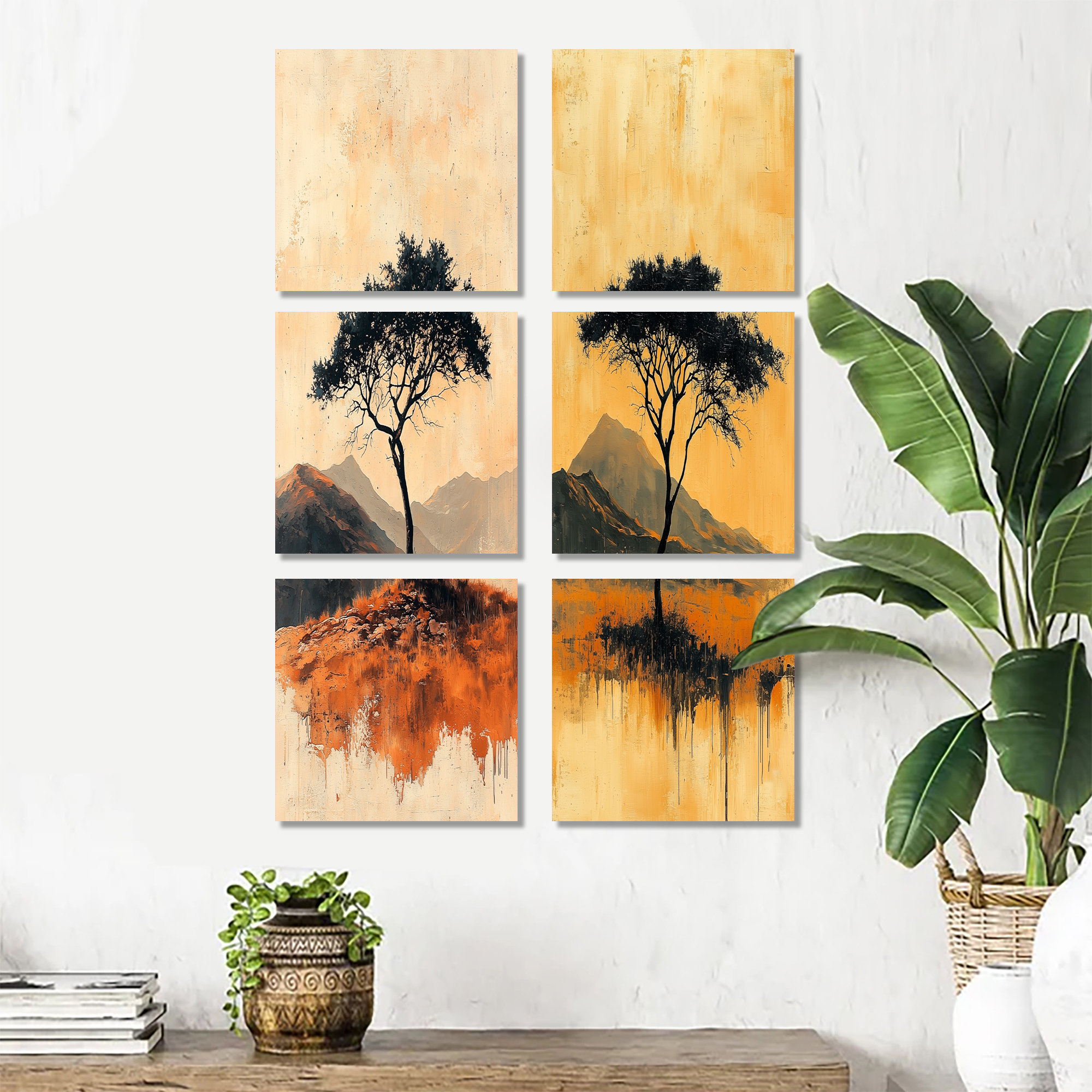 Union Rustic Black Simplicity In Nature African Landscape - Tree ...