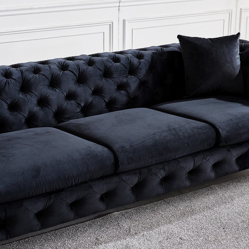 Rosdorf Park Katrea Modern Sofa Living Room CouchKatrea 89.11'' Velvet ...