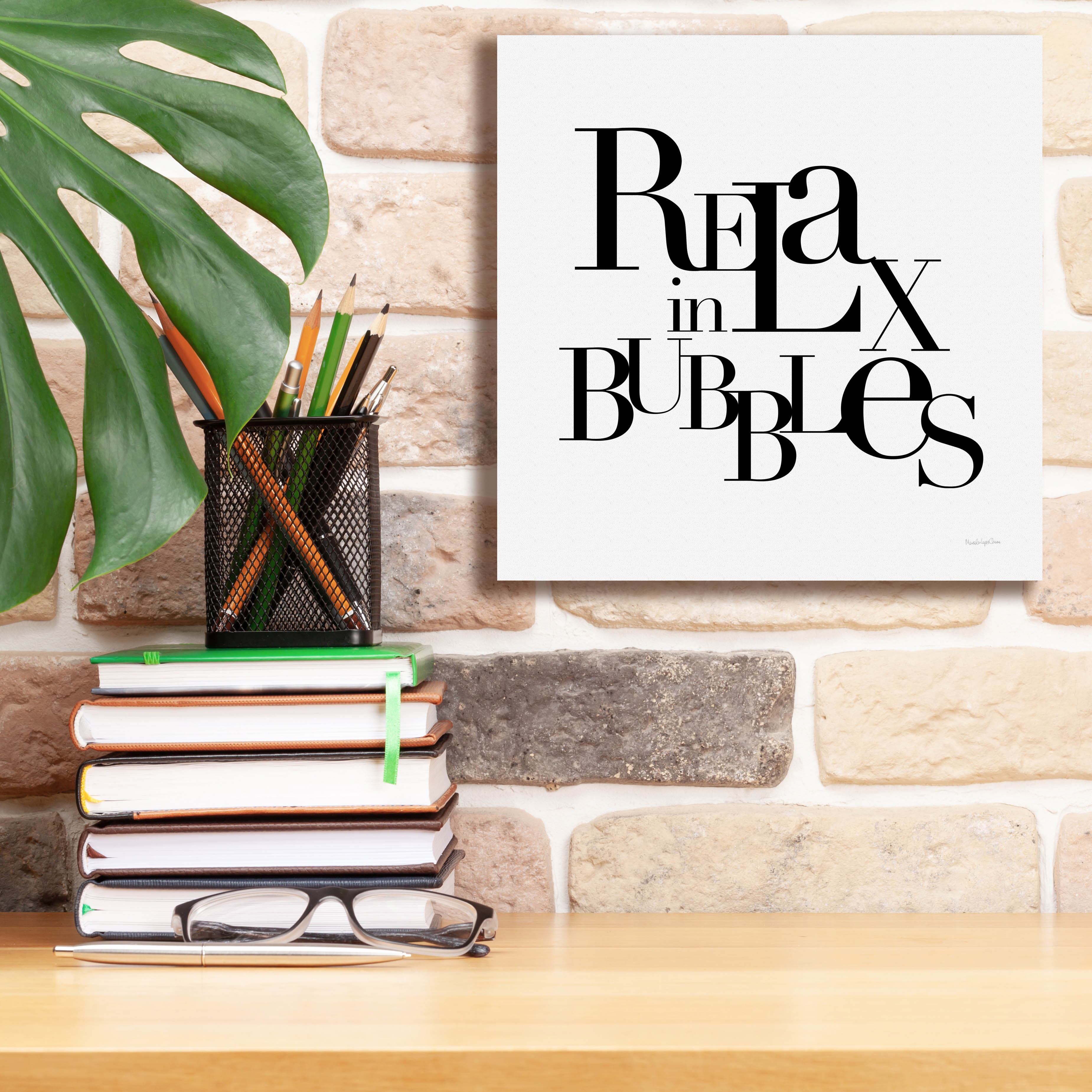 Epic Graffiti 'Relax In Bubbles' by Mercedes Lopez Charro Canvas Wall ...