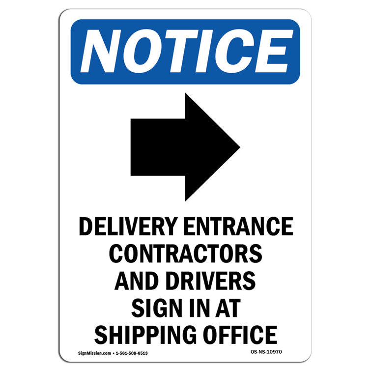 SignMission Delivery Entrance Sign | Wayfair