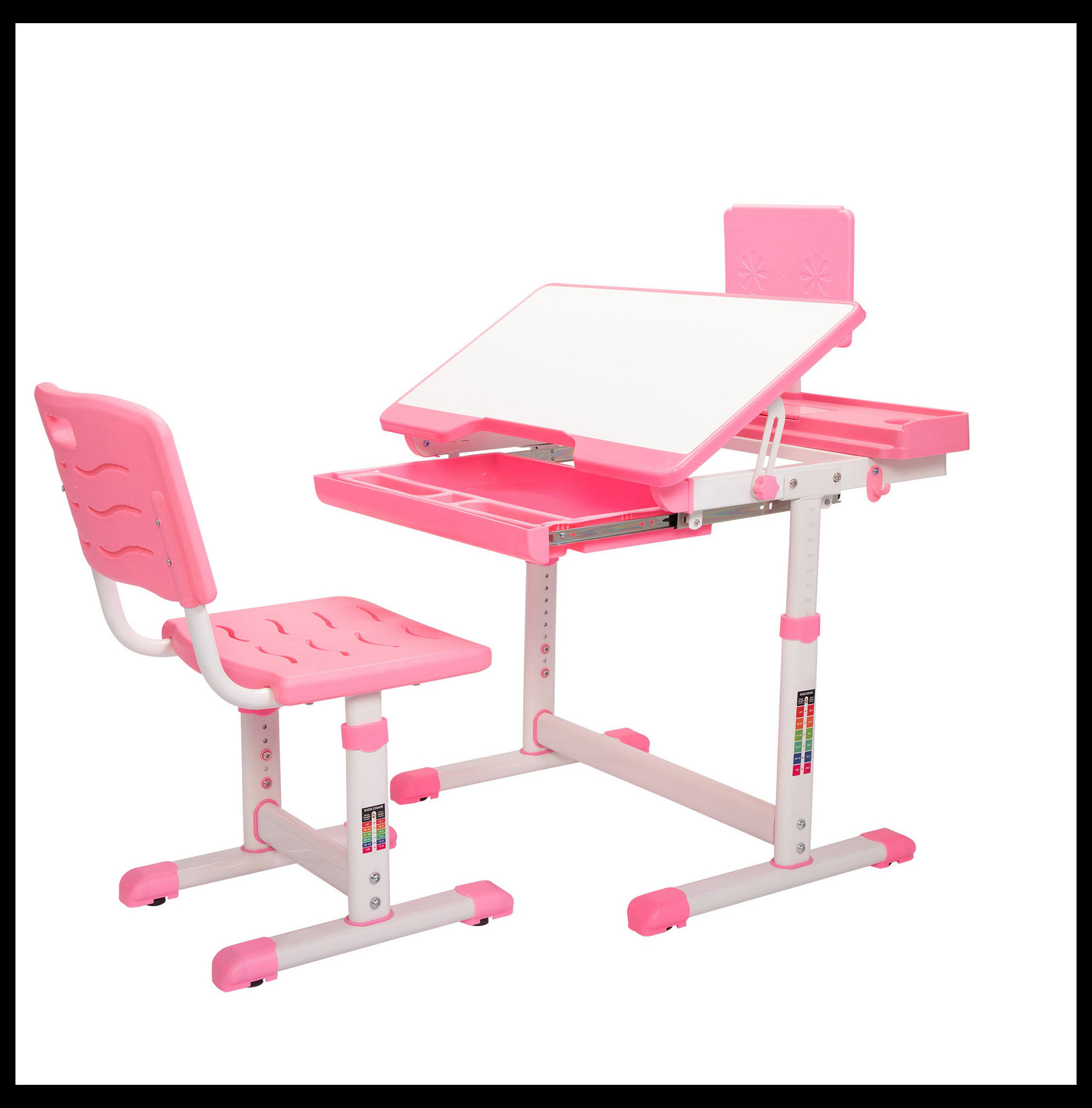 Zoomie Kids Amylah 27.56'' W Height Adjustable Rectangle Writing Desk ...