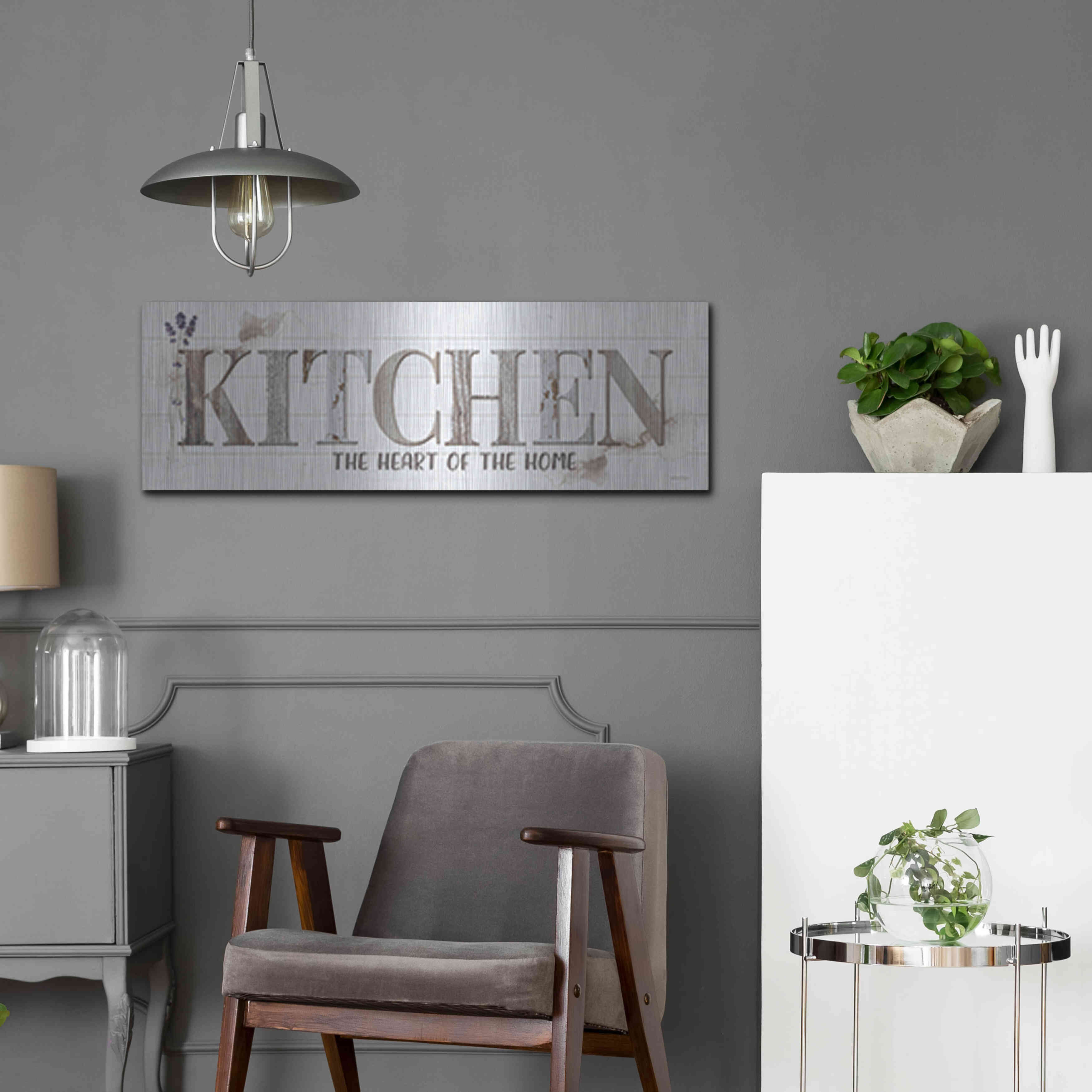 Luxe Metal Art 'Kitchen the Heart of the Home' by Susie Boyer, Metal ...