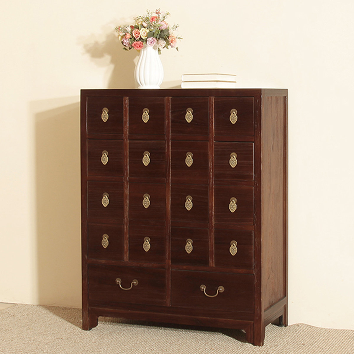 Bloomsbury Market Red Brown Solid Wood Rectangular Dressers & Chests ...