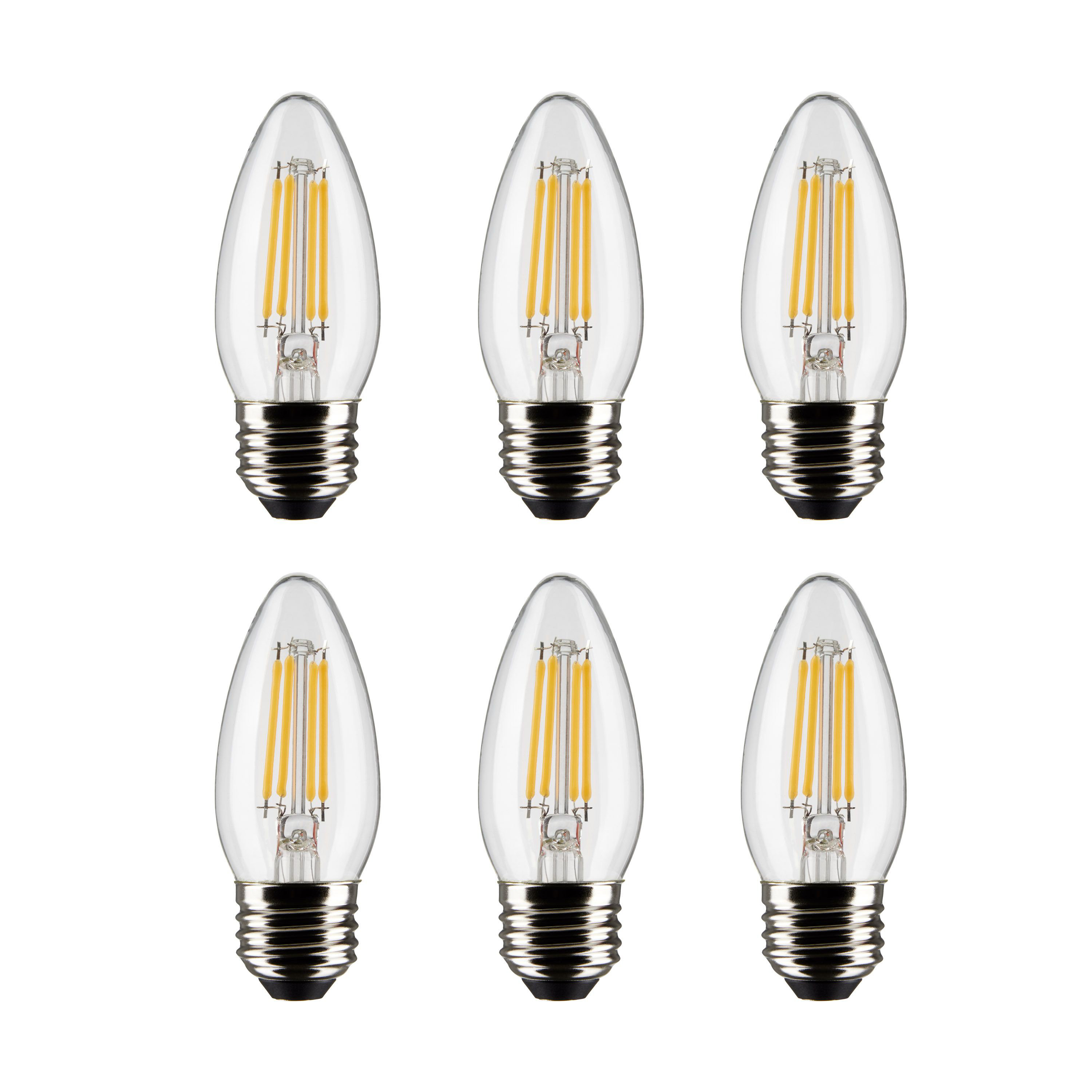 Satco 4 Watt (40 Watt Equivalent), B11 LED, Dimmable Light Bulb, Warm ...