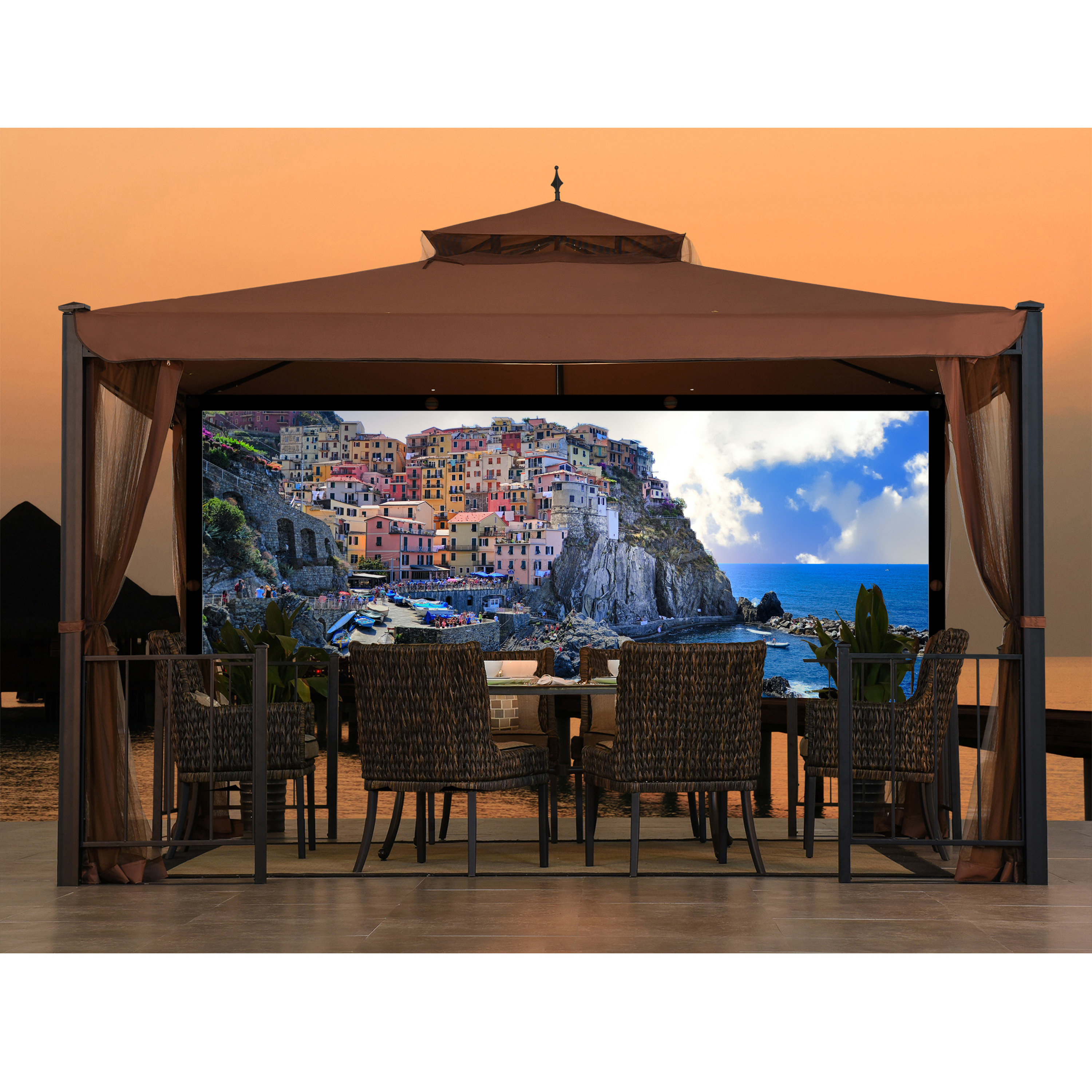 Pure Joy Foldable PVC Projector Screen & Reviews | Wayfair