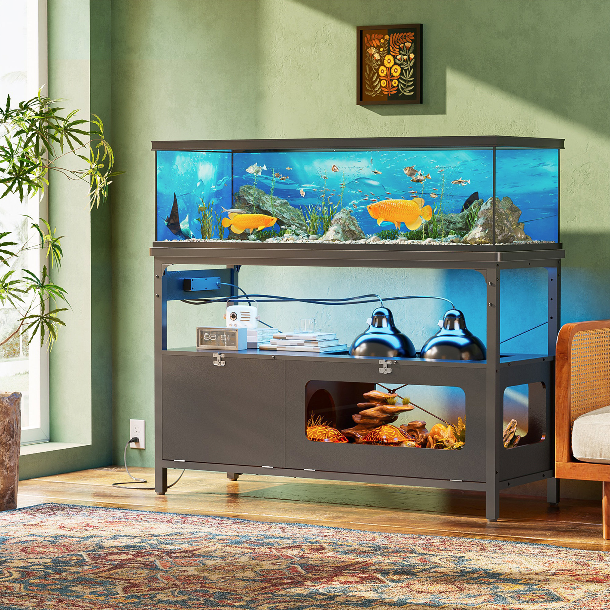 Tucker Murphy Pet™ Gentilucci 55-75 Gallons Rectangle Aquarium Tank ...