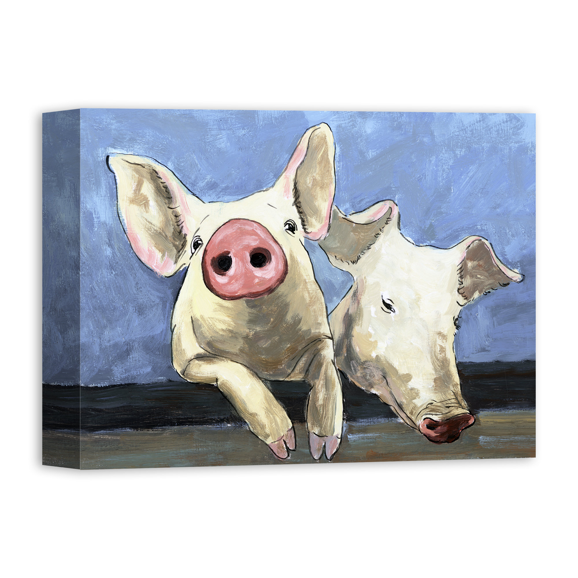 August Grove® 'Just Pigging Out' Acrylic Painting Print on Canvas | Wayfair