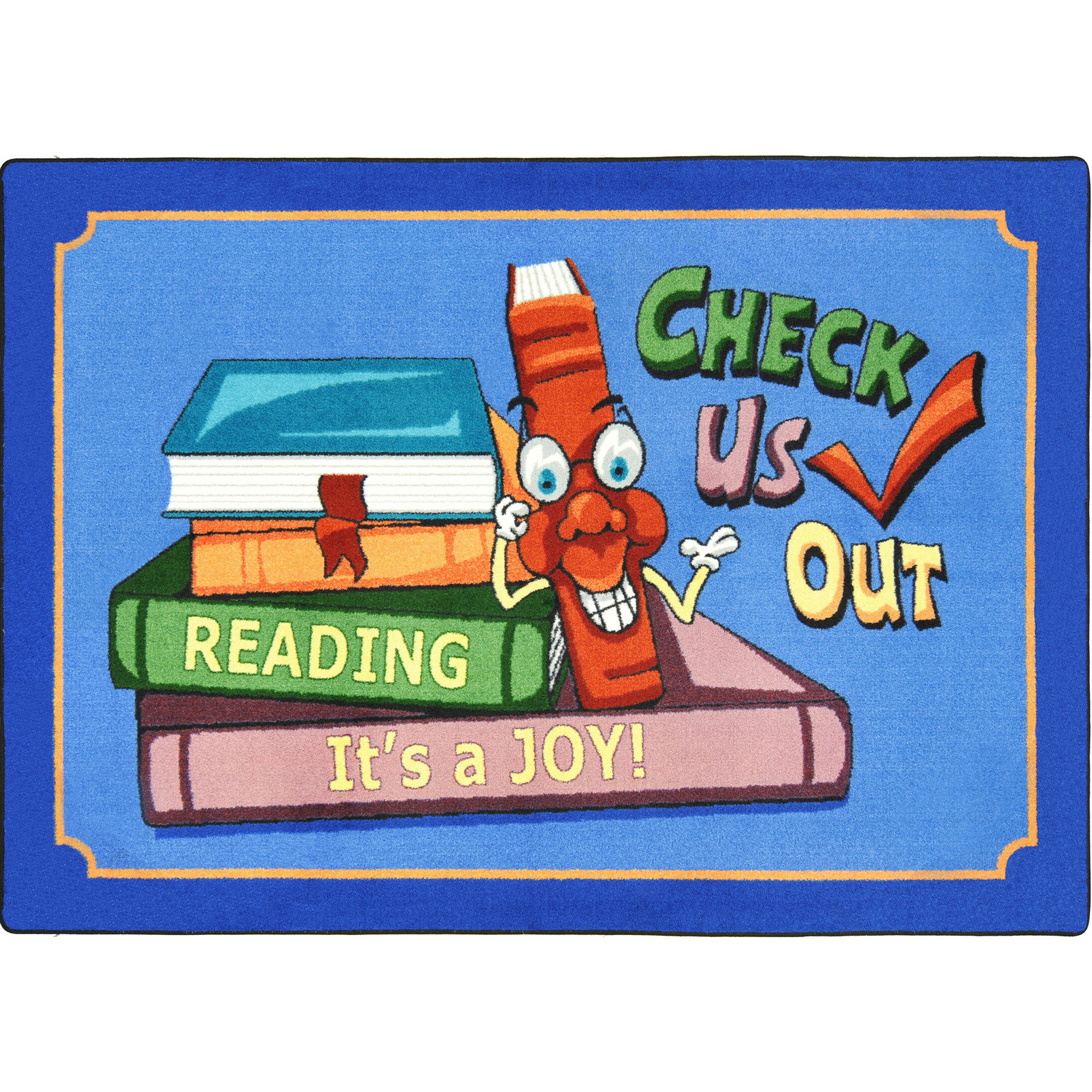 Joy Carpets Educational Check Us Out Area Rug | Wayfair
