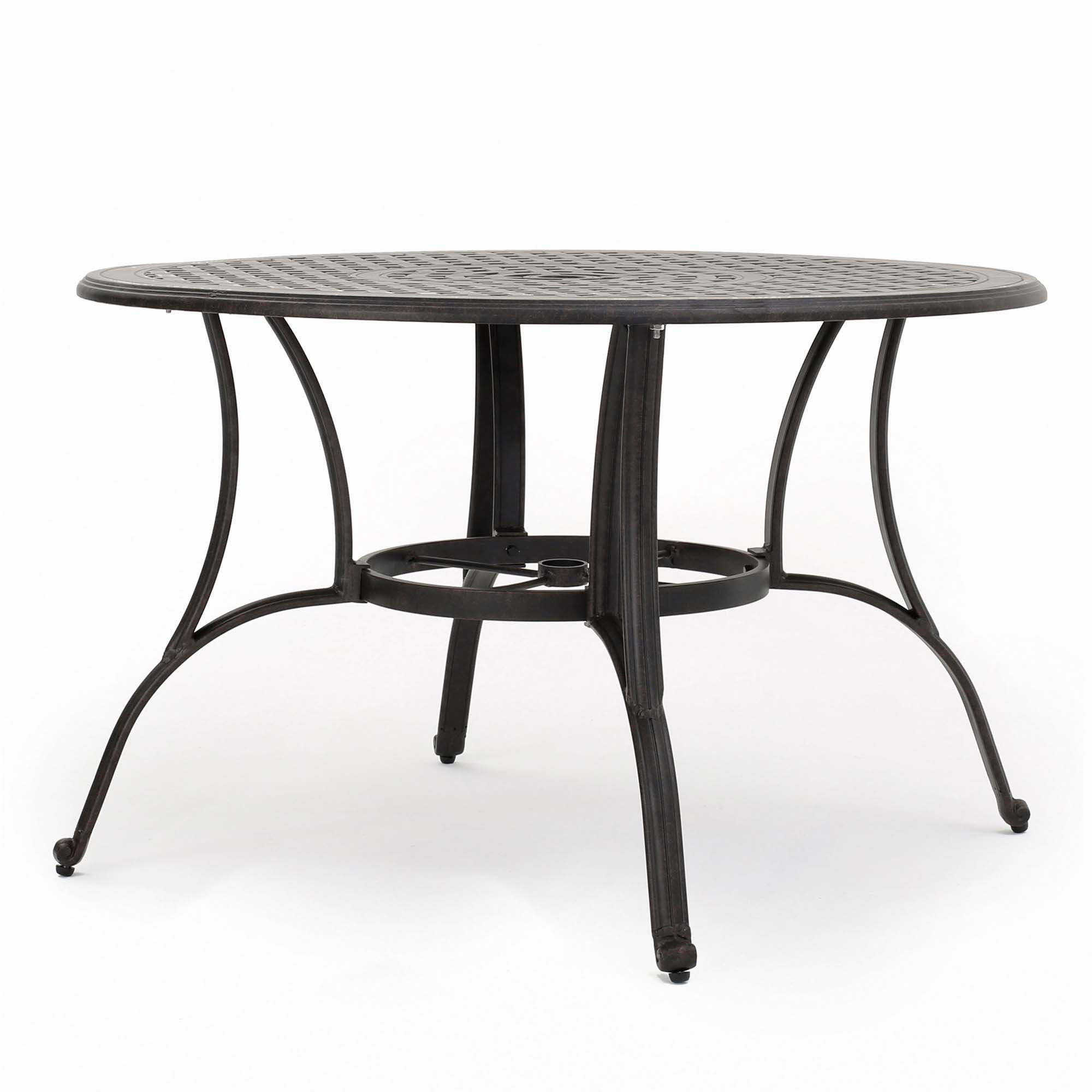 Astoria Grand Outdoor Cast Aluminum Circular Dining Table(Only Table ...