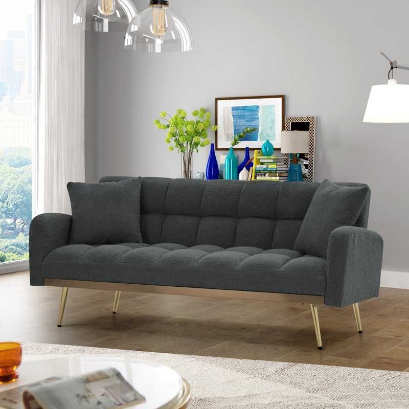 Mercer41 Rinor 69'' Square Arm Sleeper & Reviews | Wayfair