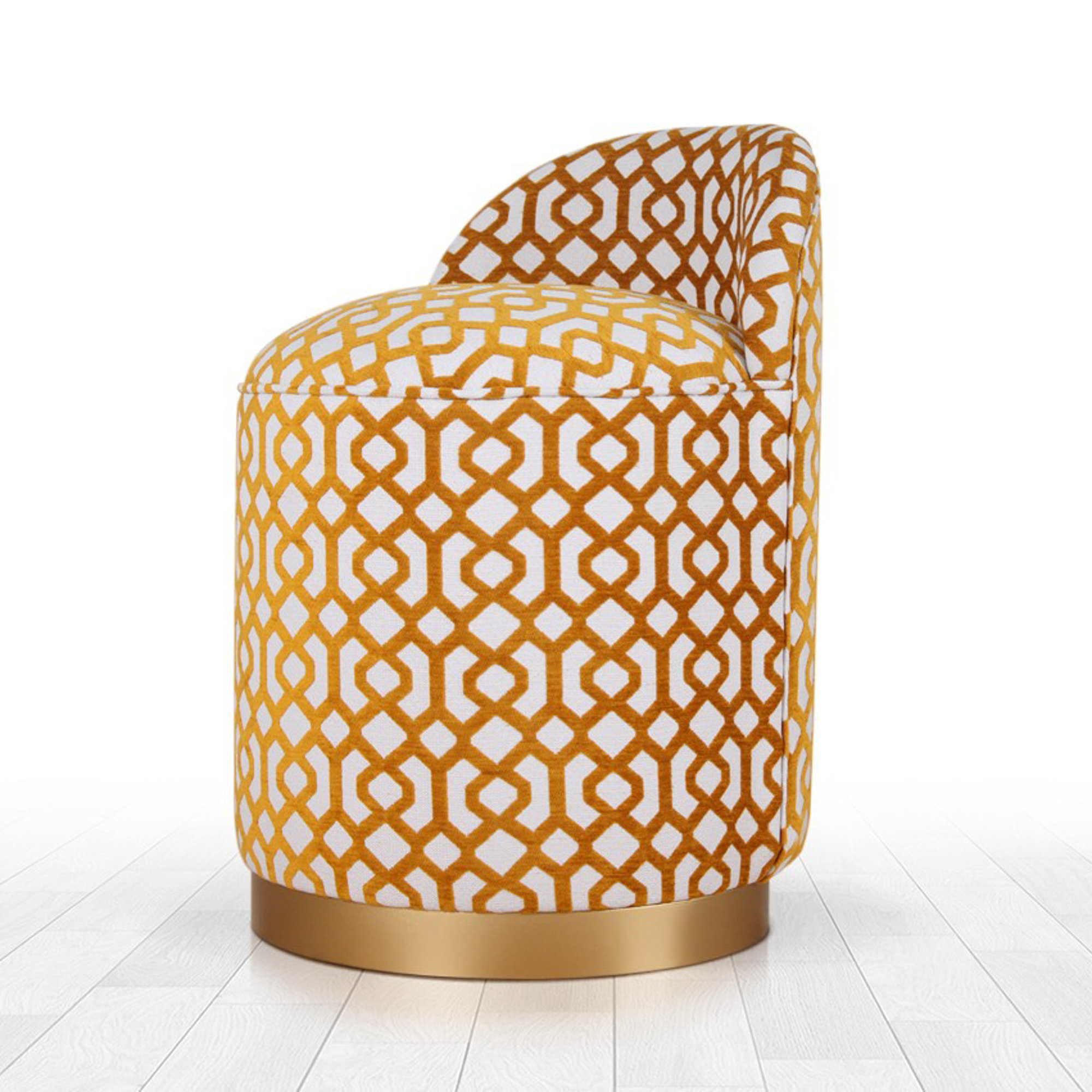 East Urban Home 17.7'' Wide Geometric Footstool Ottoman | Wayfair
