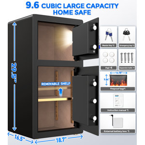 Besafety 9.66 Cuft Large Double Door Safe Box, Digital Keypad Home Safe ...