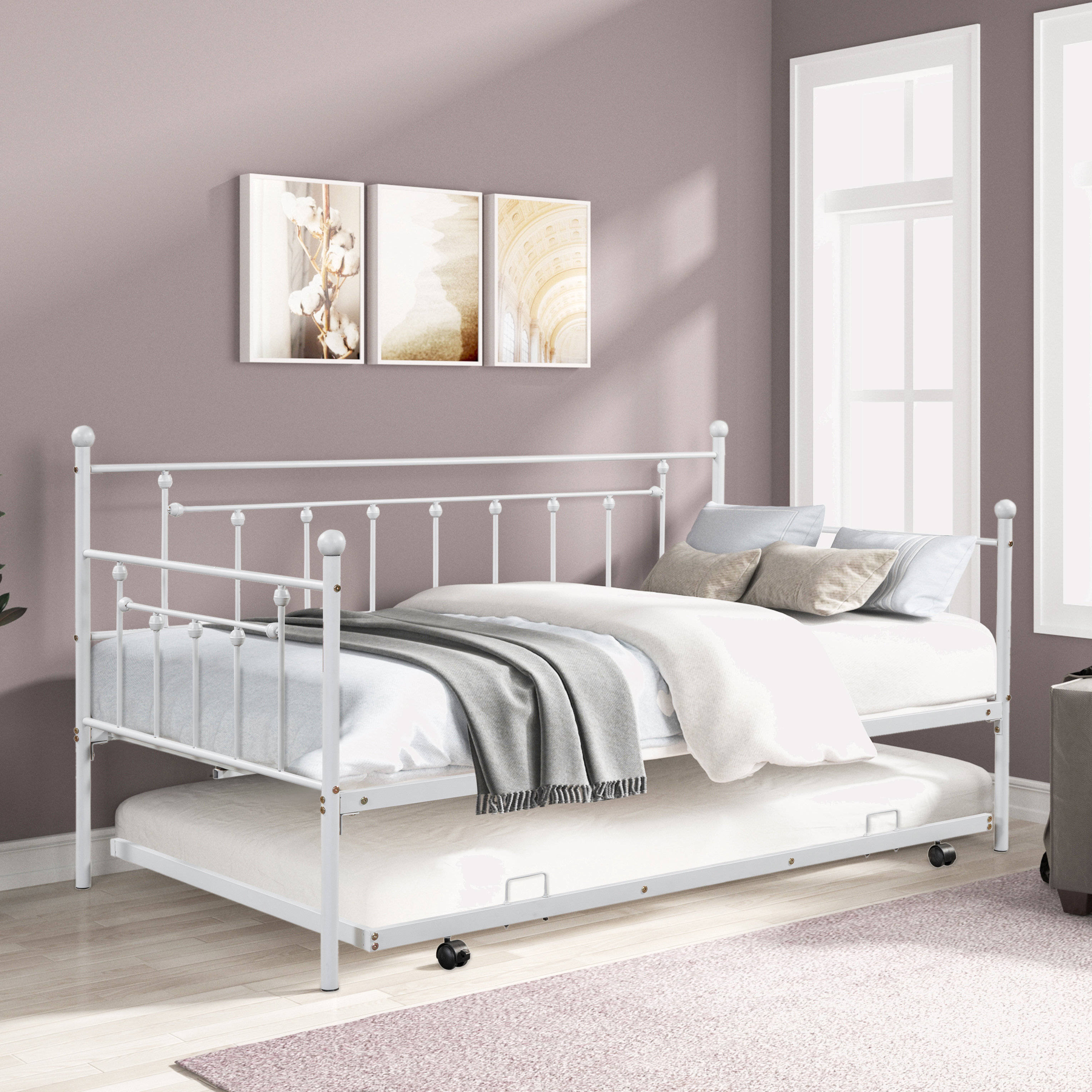 Red Barrel Studio® Dormon Twin Steel Daybed with Trundle "& Reviews ...