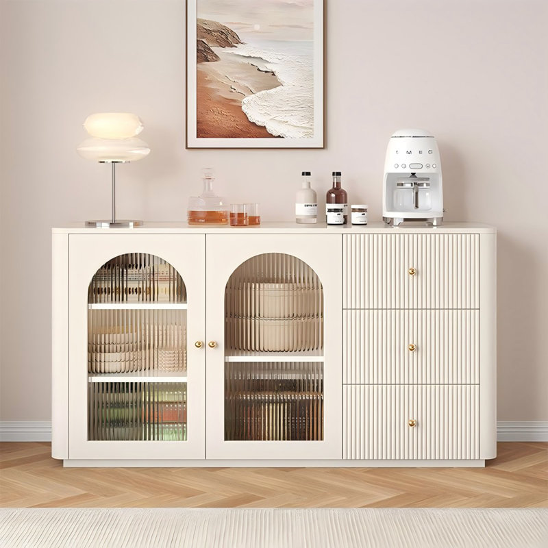 Refineroost Modern Minimalist White Solid Wood Sideboard | Wayfair